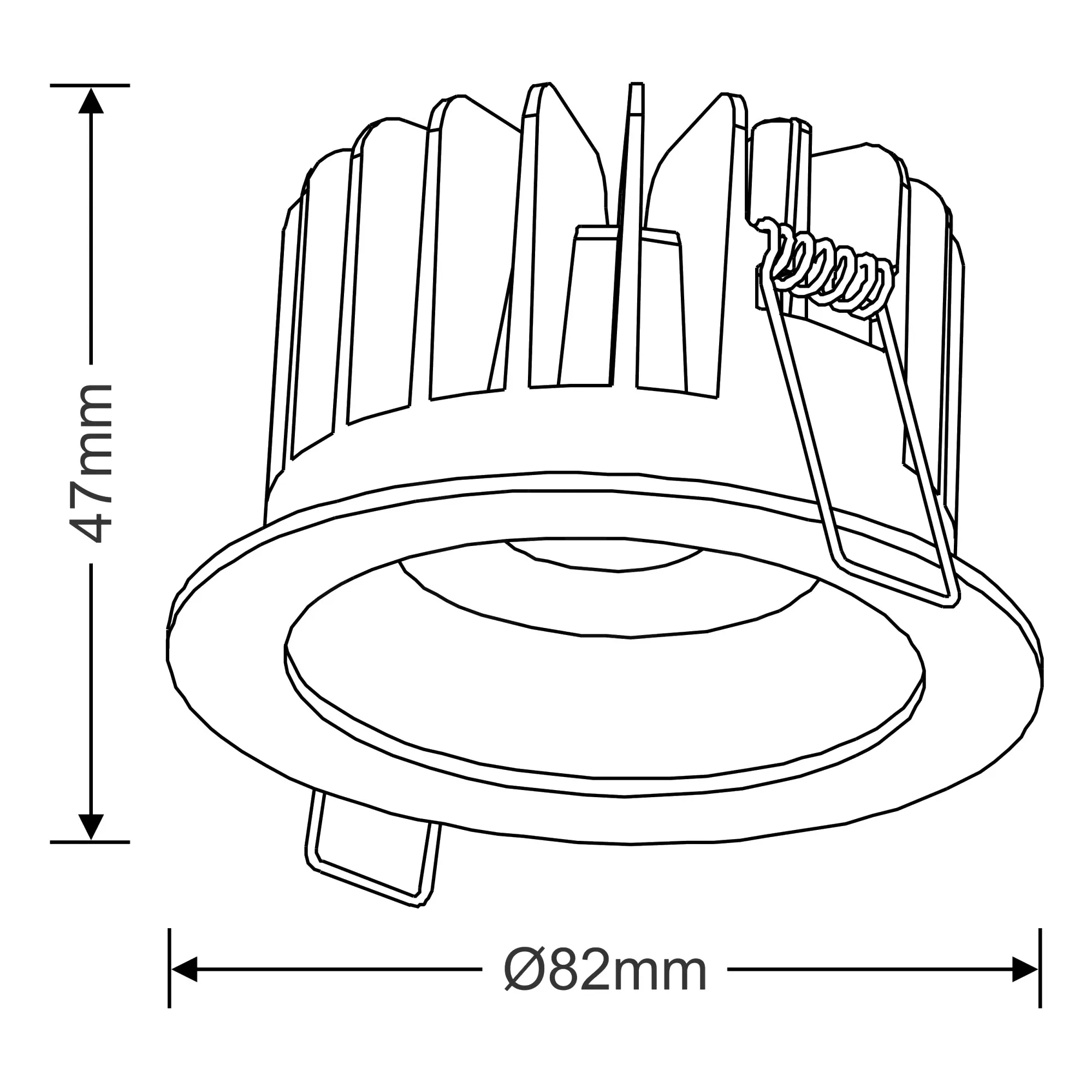 DM200009 Beck 10 Dlux Beck 10, 10W LED Recessed Downlight 950lm 60 ...
