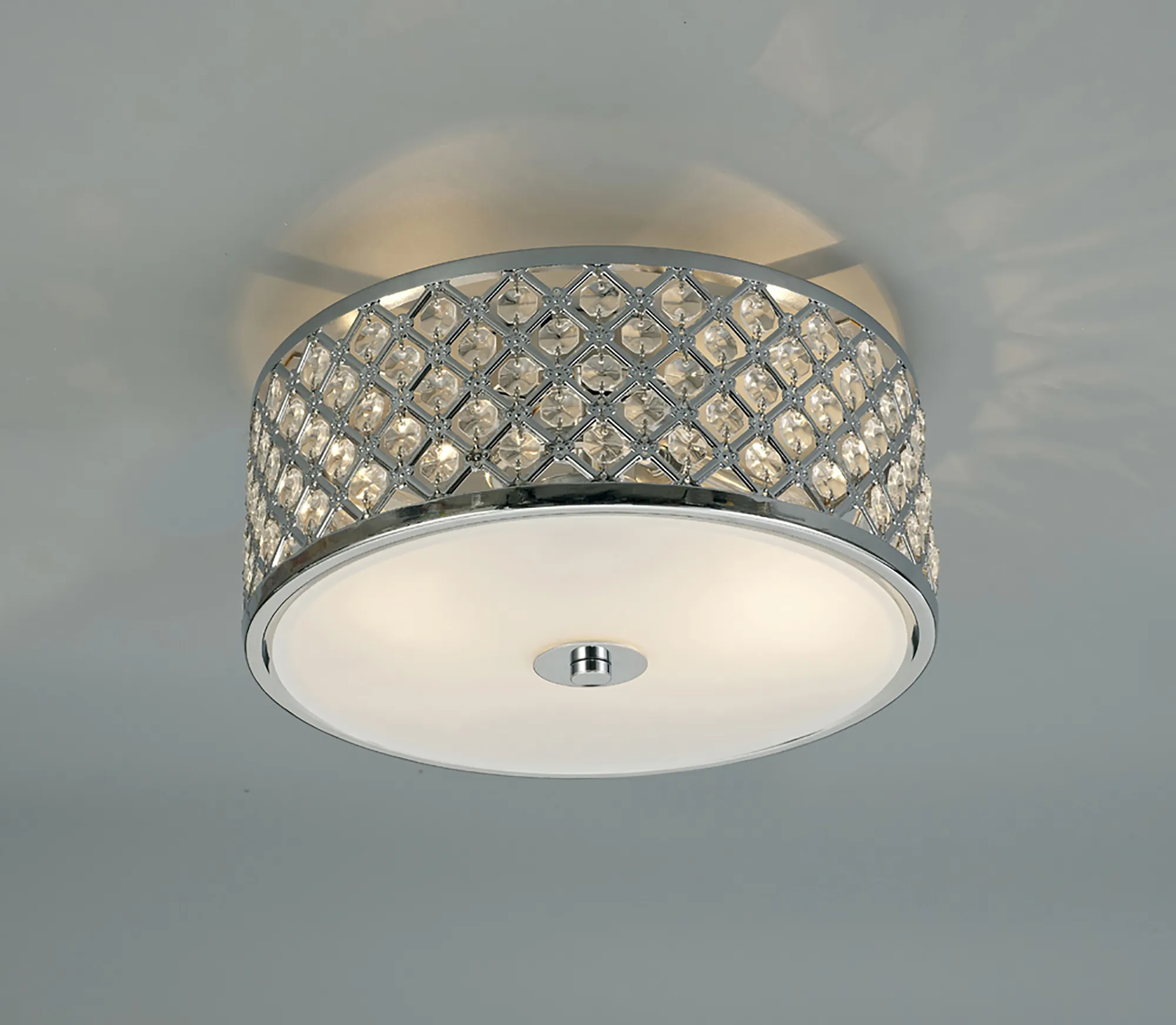 D0752 Sasha Deco Sasha Crystal Ceiling Flush 2 Light Polished Chrome ...