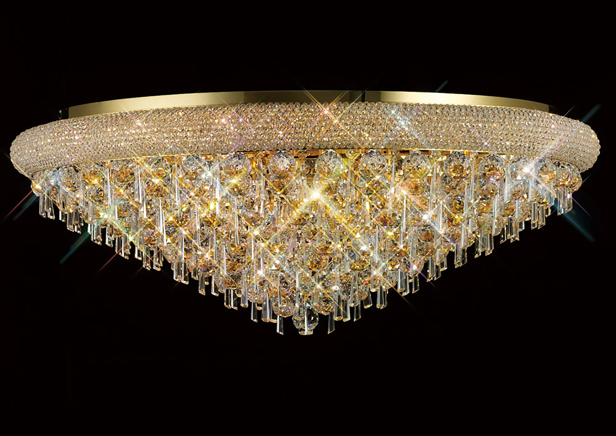 IL32109 Alexandra Gold Diyas Alexandra Crystal Ceiling 18 Light (37.3kg ...