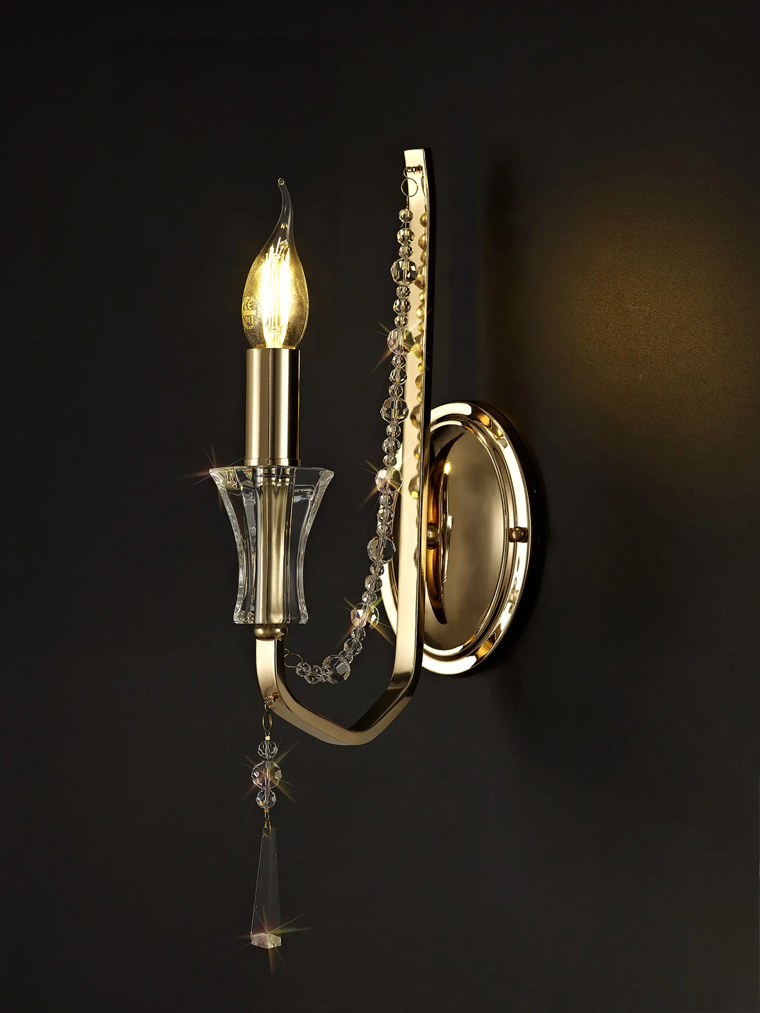 IL31750 Armand French Gold Diyas Armand Wall Lamp 1 Light French Gold ...