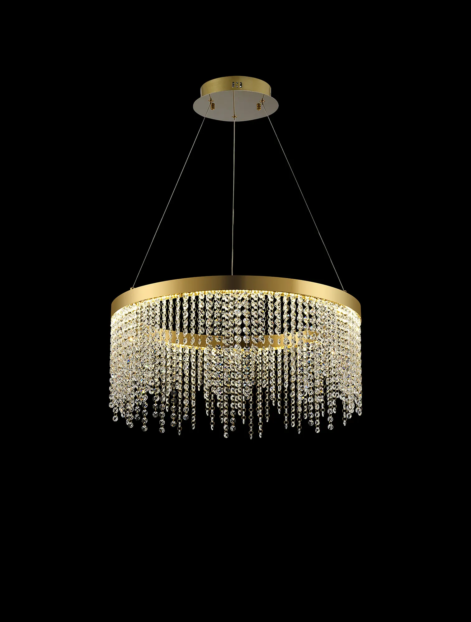 IL32871 Bano French Gold Diyas Bano Round Dimmable Pendant 29W LED ...