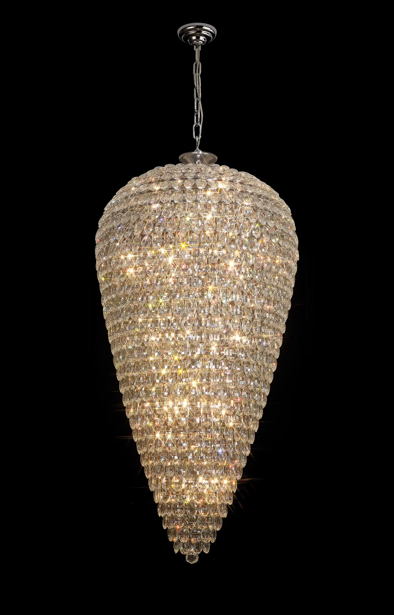 IL32849 Coniston Polished Chrome Diyas Coniston Tall Acorn Pendant 30 ...