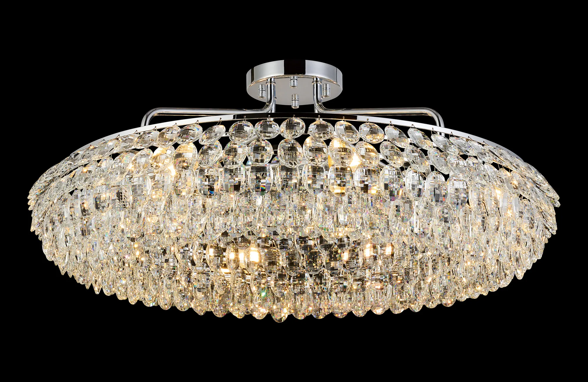 IL32932CH Coniston Polished Chrome Diyas Coniston 80cm Semi Flush Ring ...