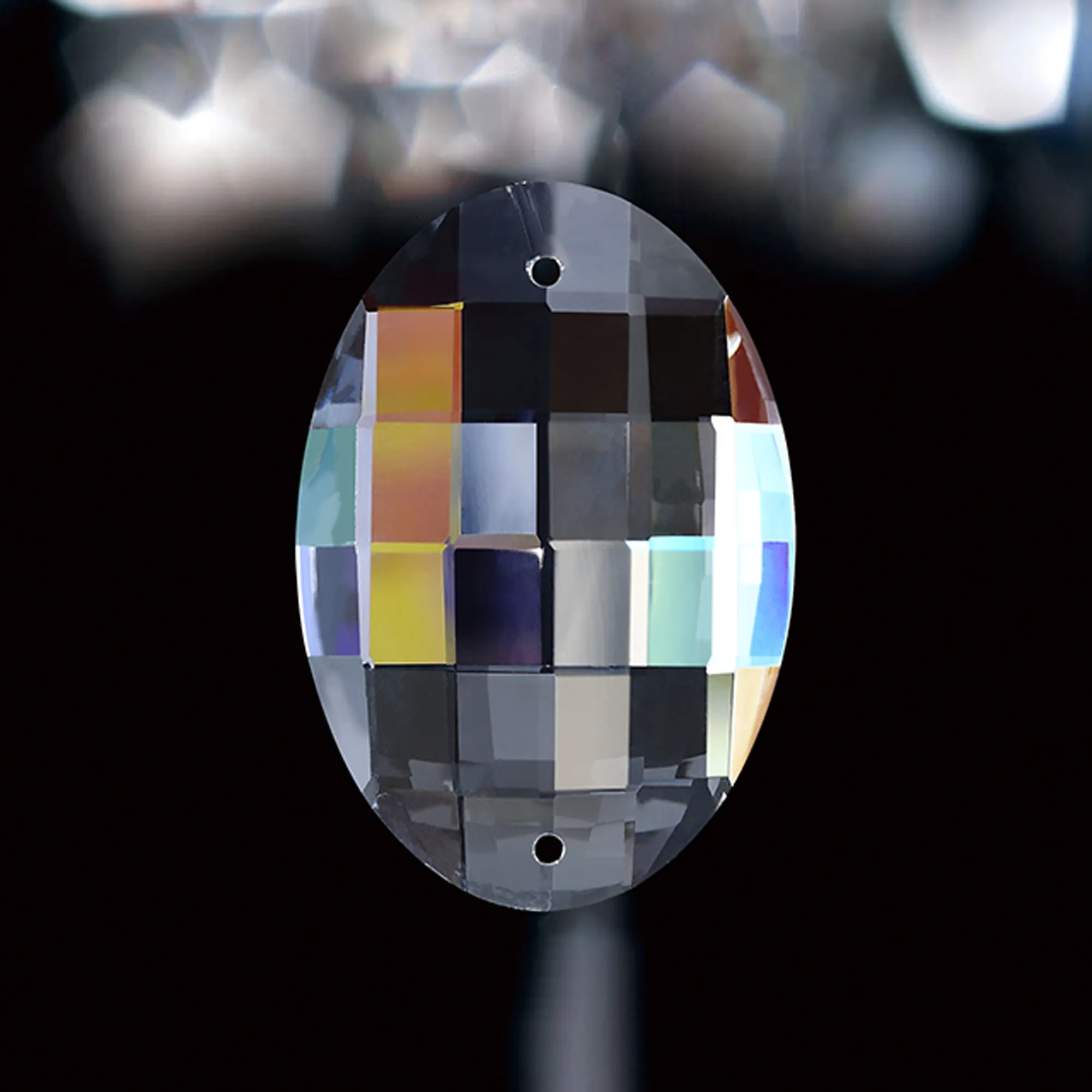 C20280 Crystal Pendalogue Diyas Crystal Oval Faceted Without Ring 63mm ...