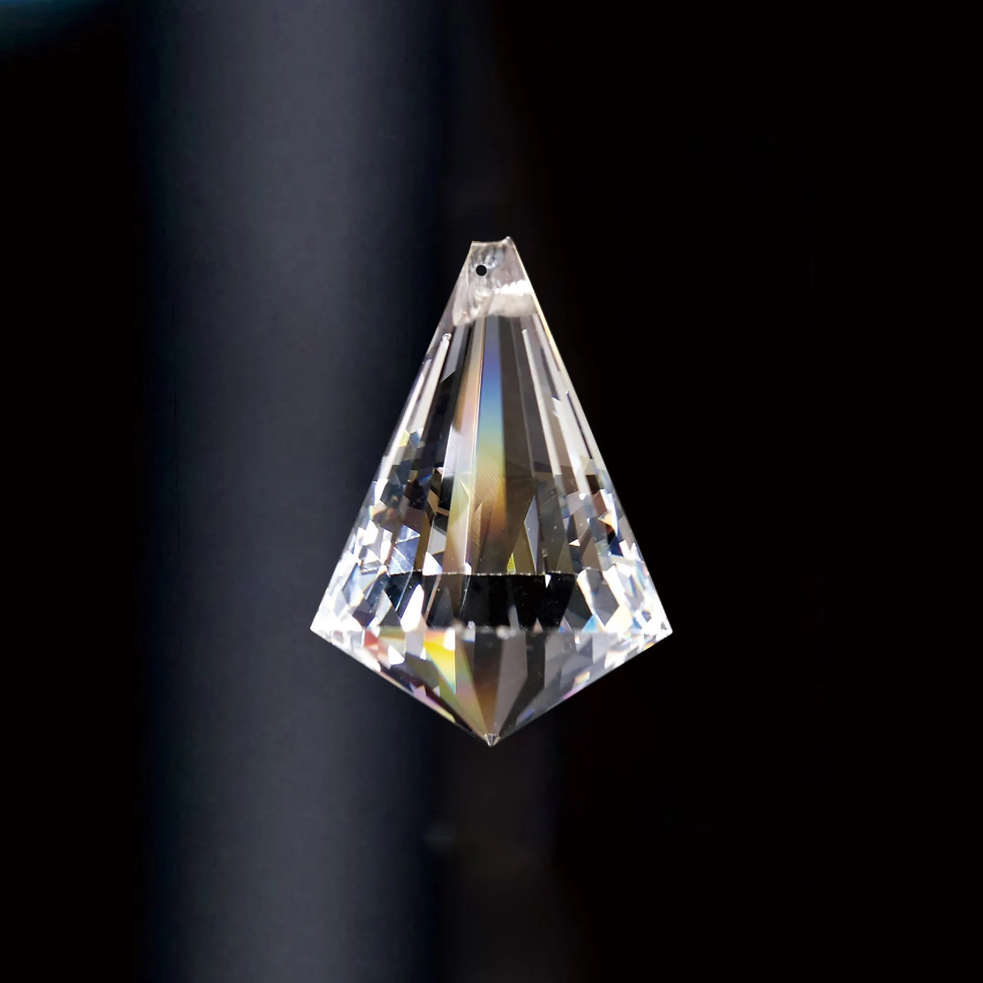 C70101 Crystal Droplet Diyas Crystal Pyramid Without Ring 30mm ...
