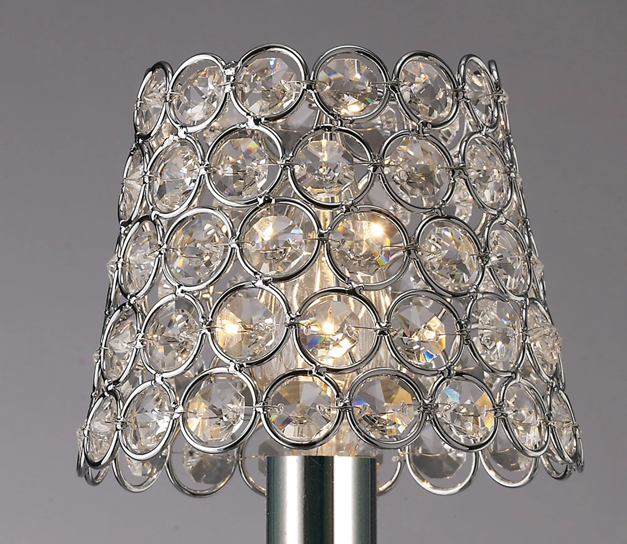 ILS10701 Crystal Ring Shade Diyas Crystal Ring Clip-On Shade Polished ...