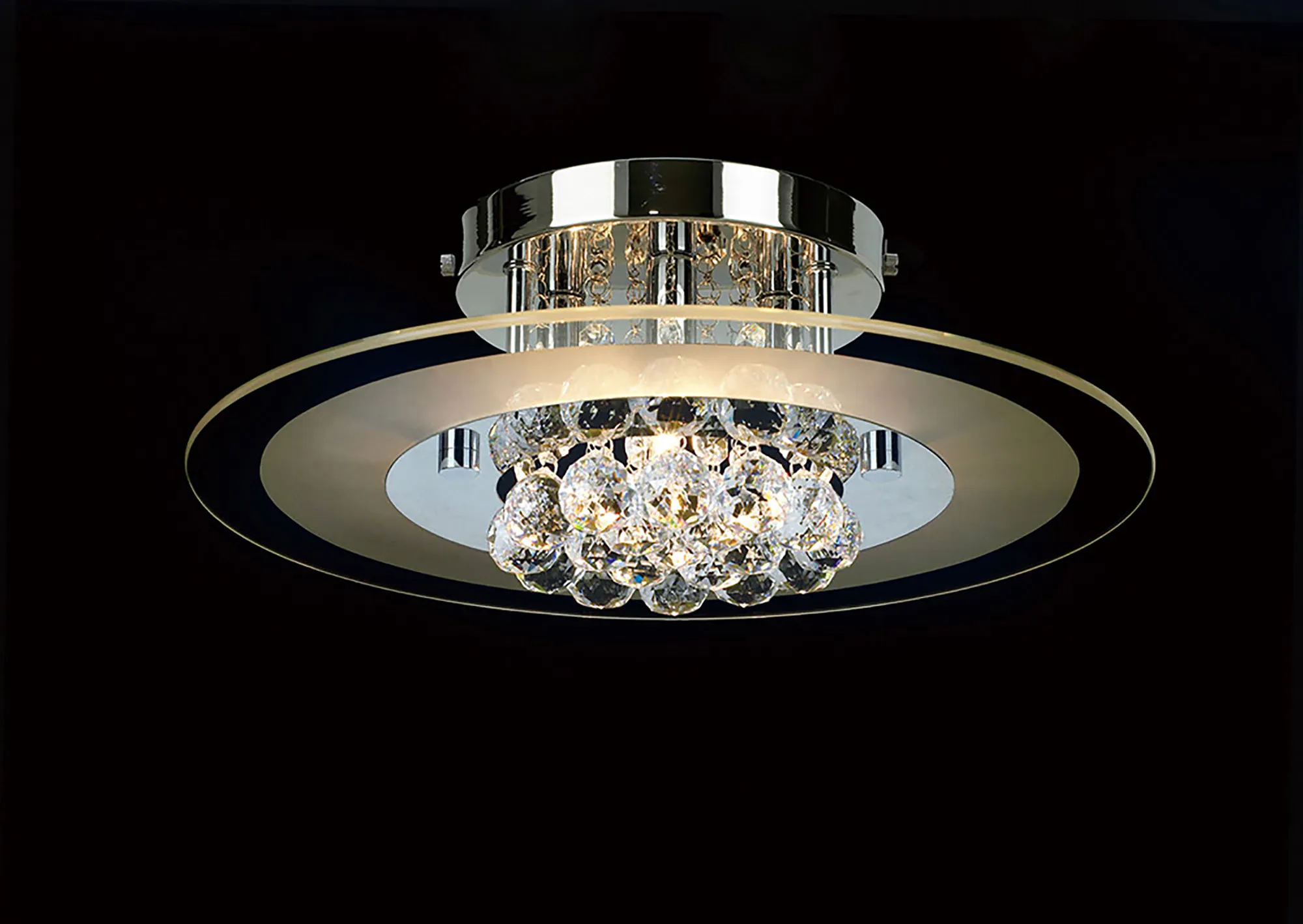 IL30021 Delmar Diyas Delmar Crystal Flush Ceiling Round 4 Light ...