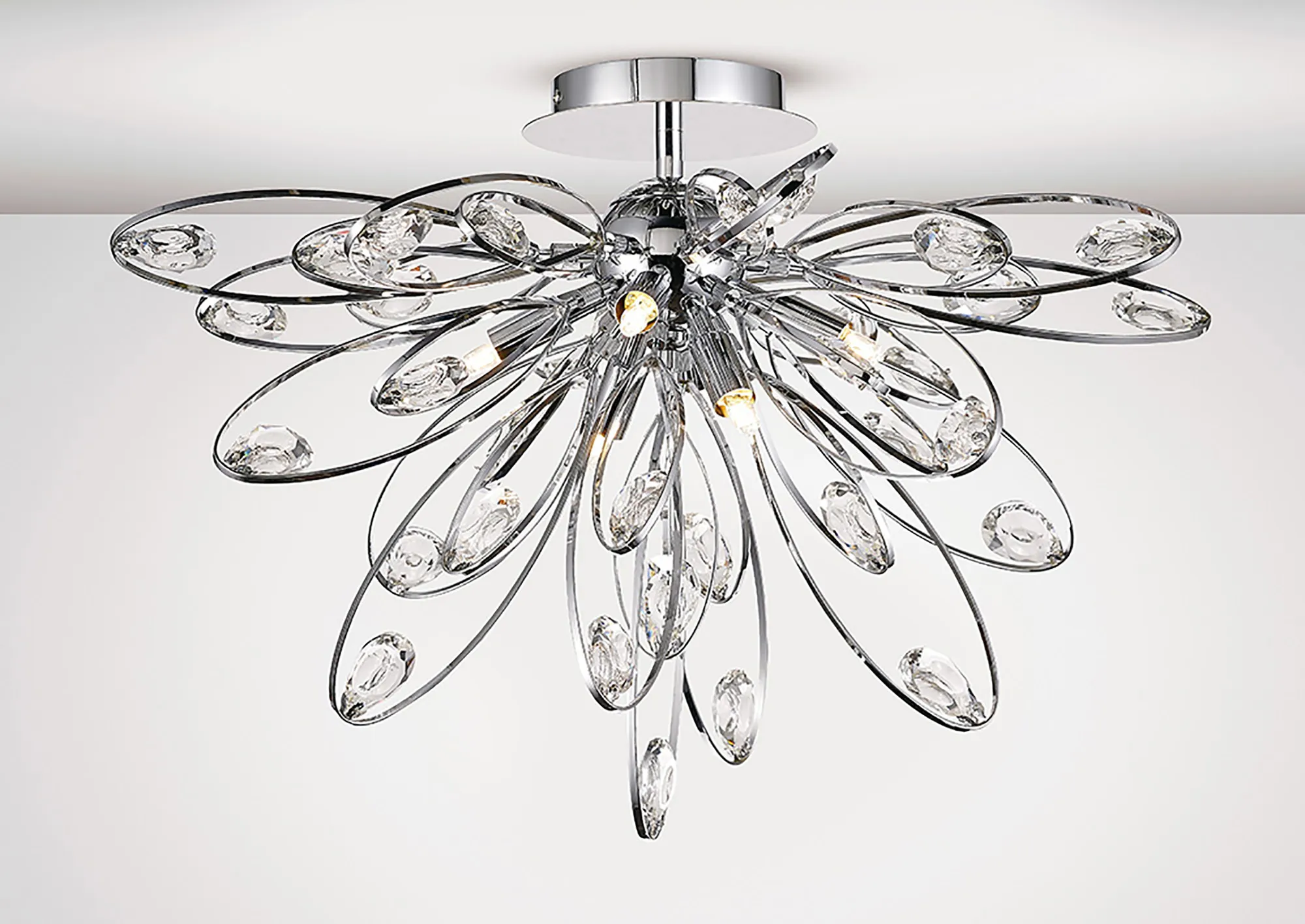 IL31645 Harlow Diyas Harlow Crystal Ceiling 6 Light - Inspired Lighting ...