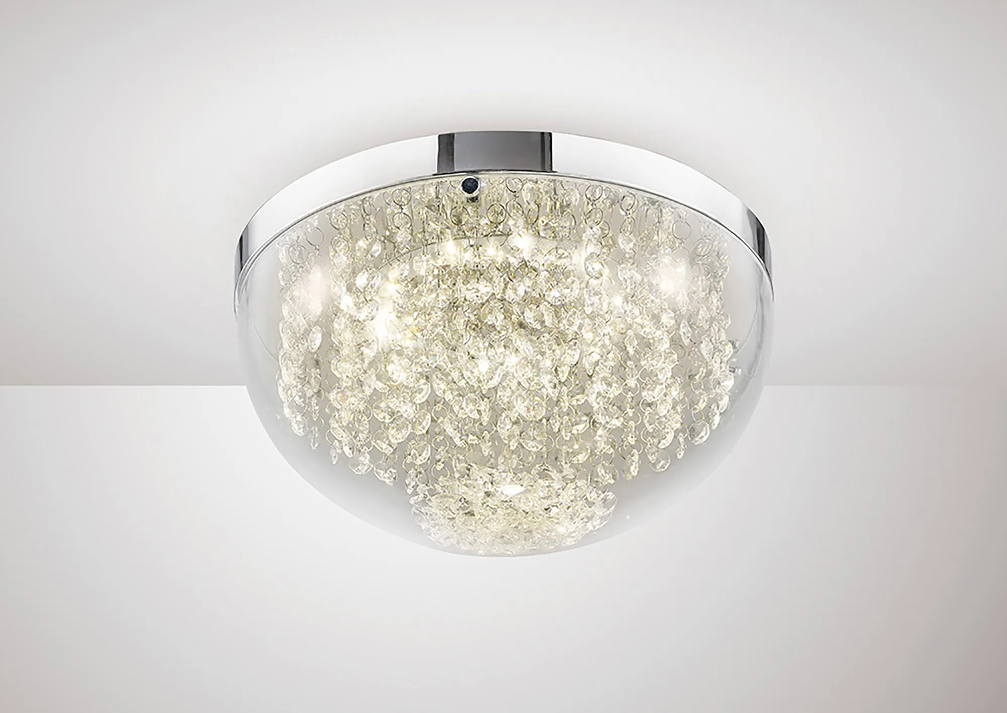 IL80011 Harper Diyas Harper Crystal 12W LED Flush Ceiling Light ...