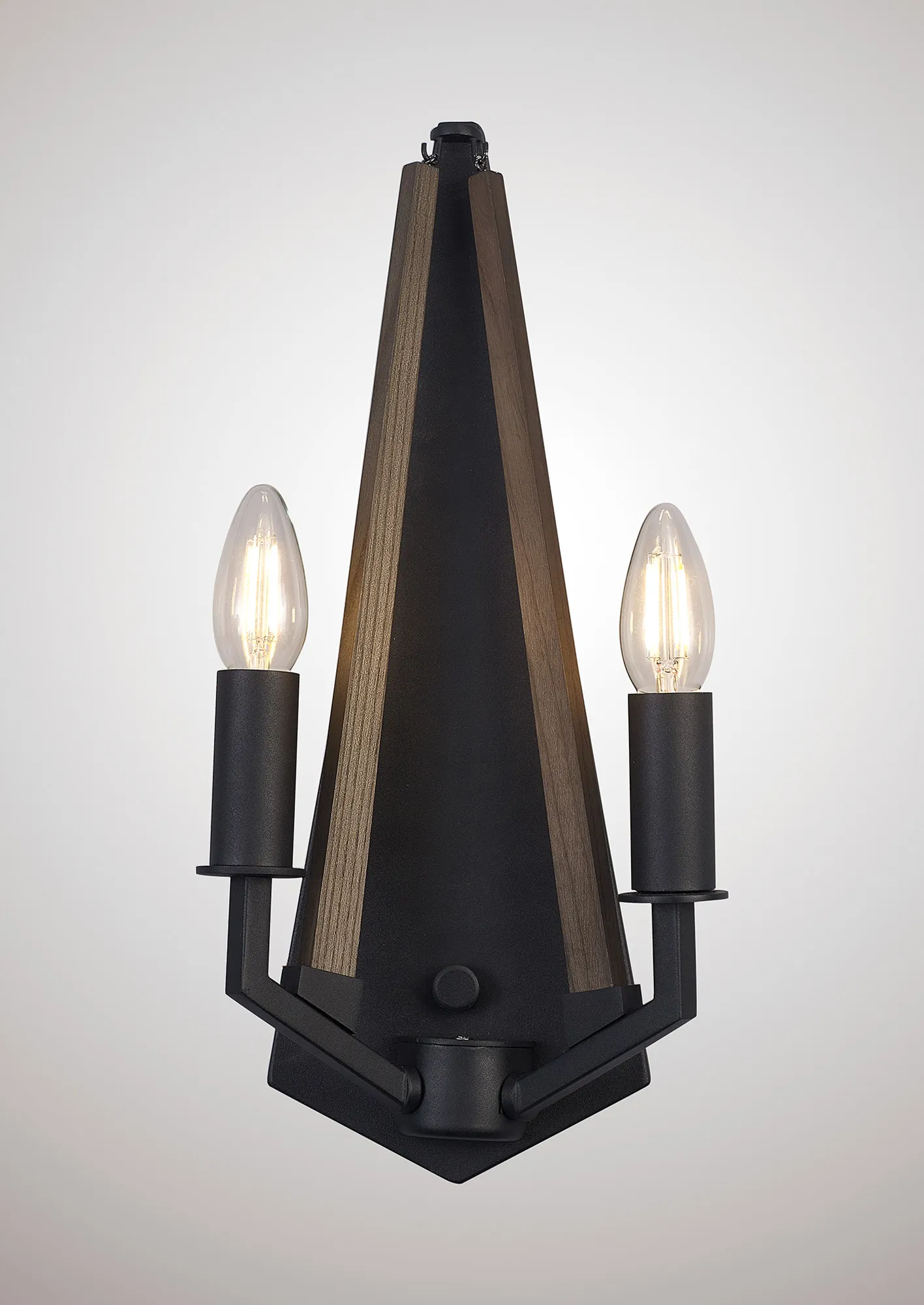 IL32680 Hilton Diyas Hilton Wall Lamp 2 Light Satin Black - Inspired ...