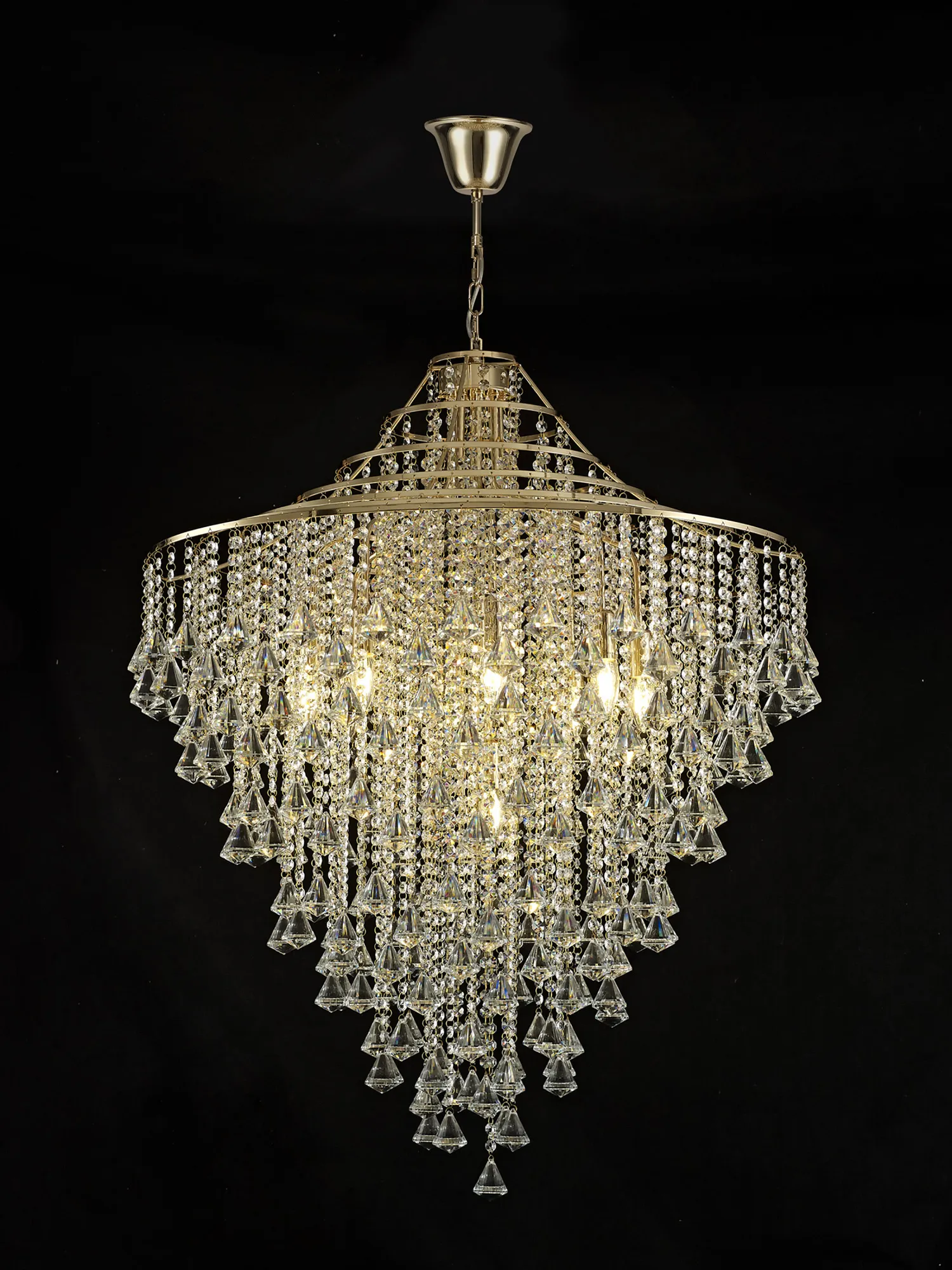 IL32775 Inina French Gold Diyas Inina Crystal Chandelier 9 Light (17kg ...