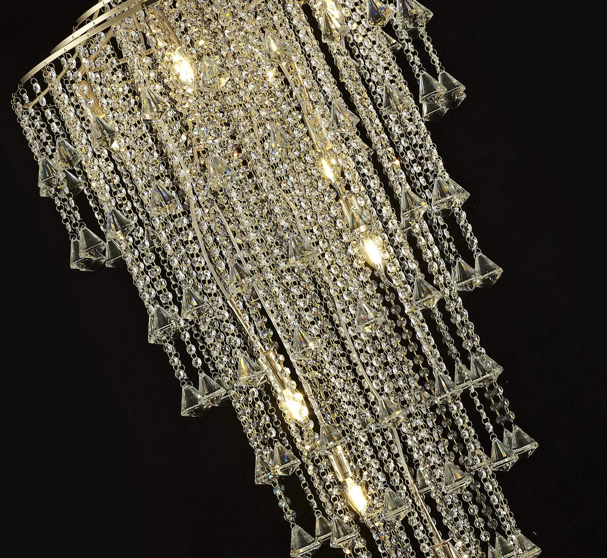 IL32775 Inina French Gold Diyas Inina Crystal Chandelier 9 Light (17kg ...