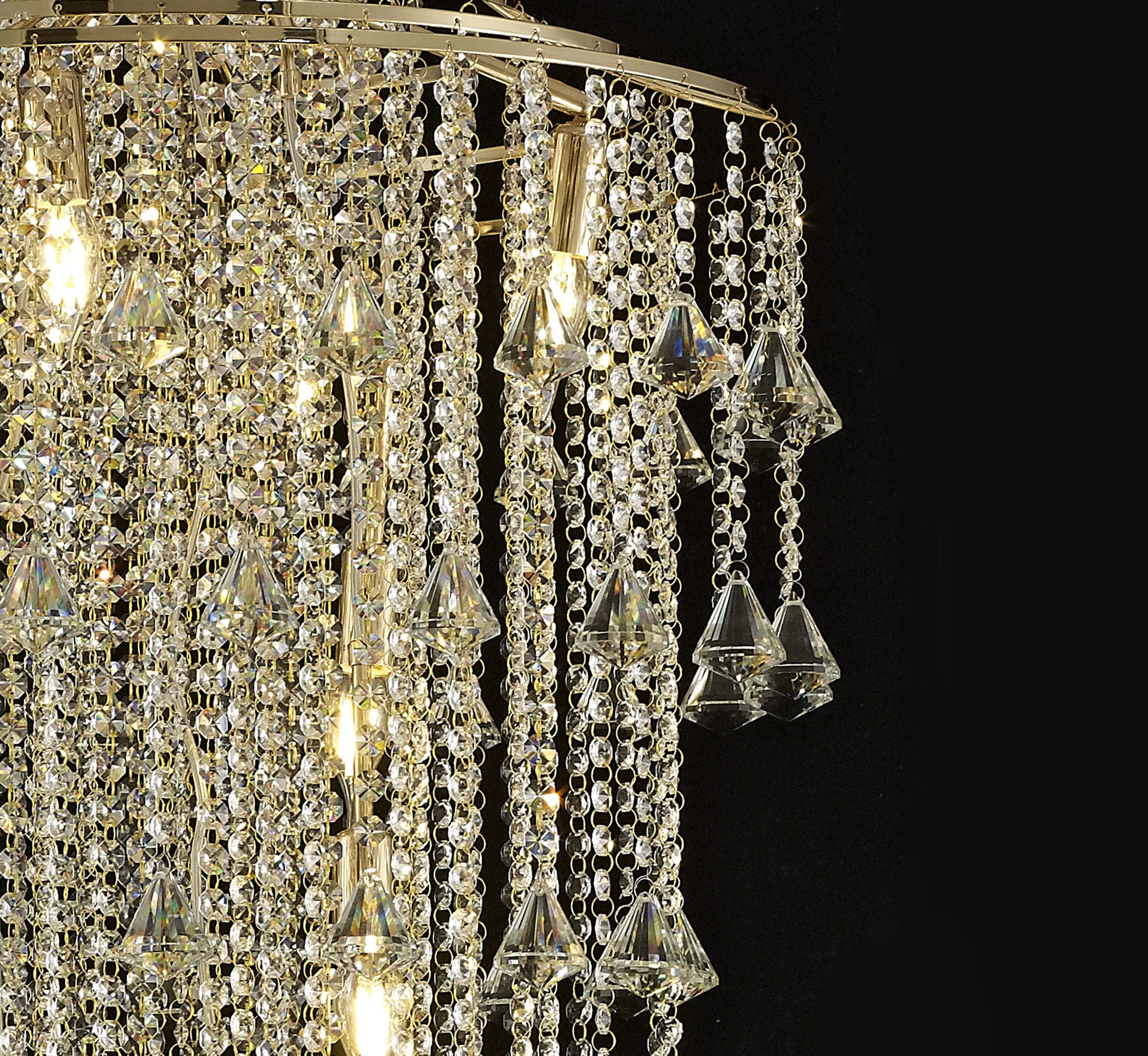 IL32775 Inina French Gold Diyas Inina Crystal Chandelier 9 Light (17kg ...