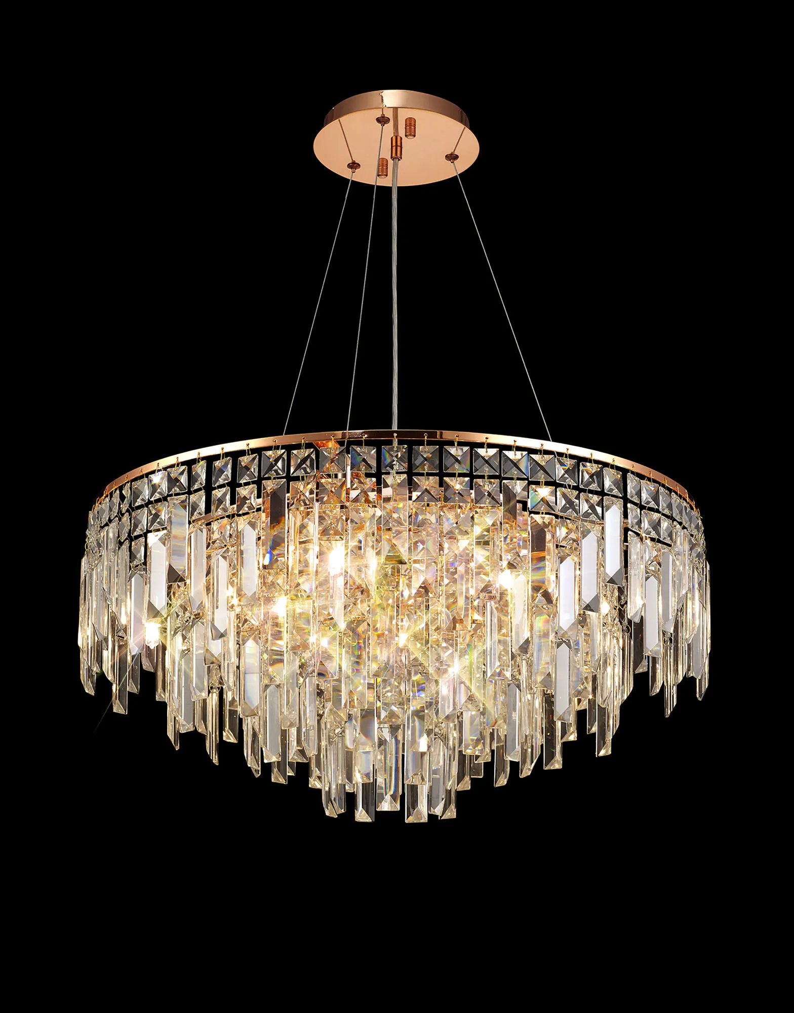 IL31816 Maddison French Gold Diyas Maddison Crystal Pendant 8 Light ...