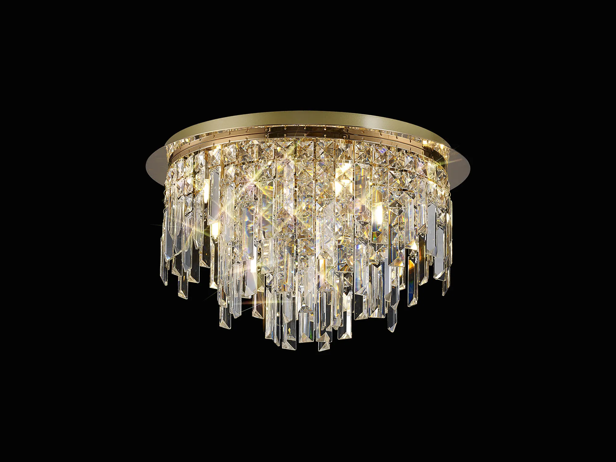 IL31811 Maddison French Gold Diyas Maddison Crystal Ceiling Flush 6 ...
