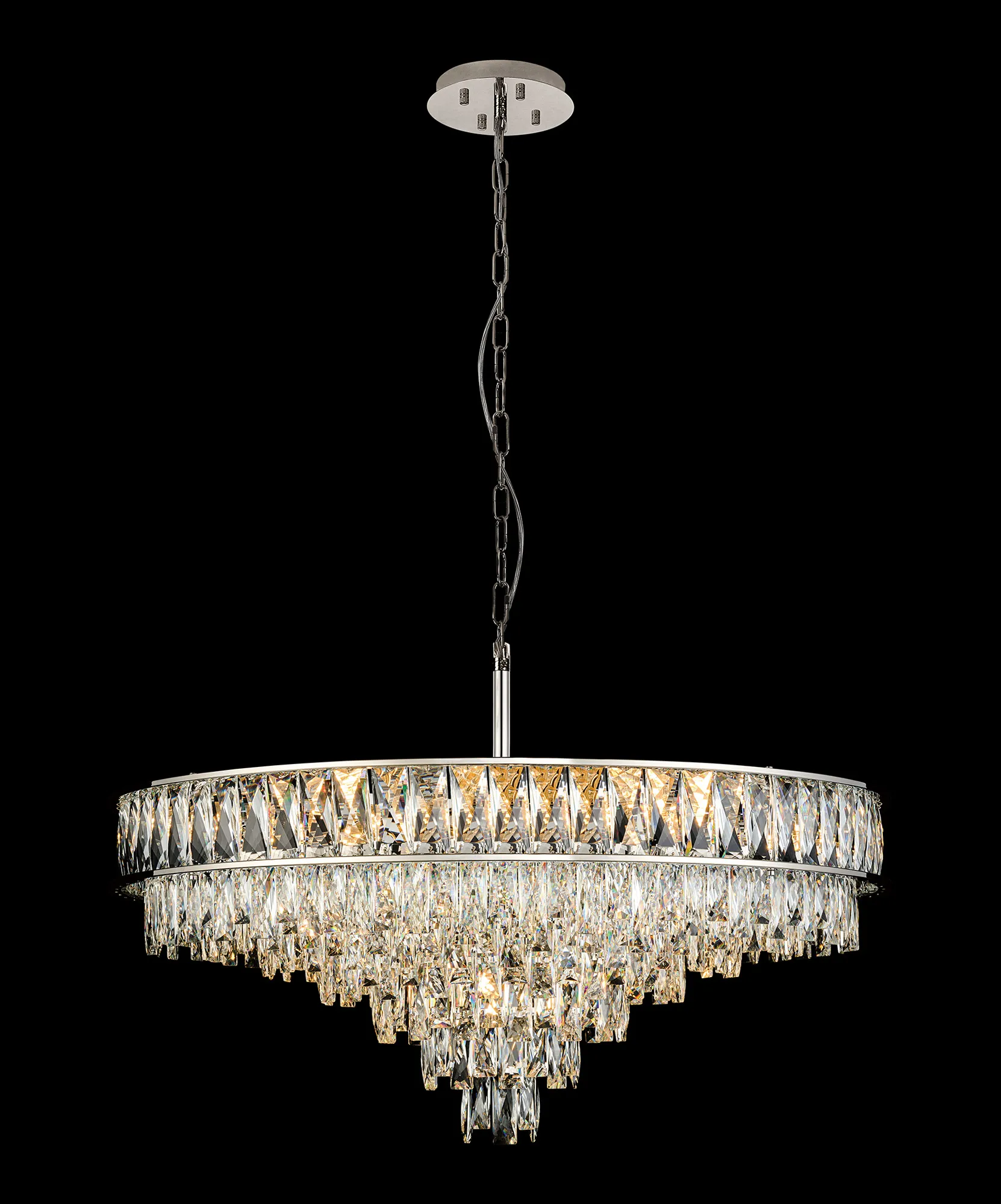 IL31862 Vivienne Polished Nickel Diyas Vivienne 70cm Pendant/Semi Flush ...