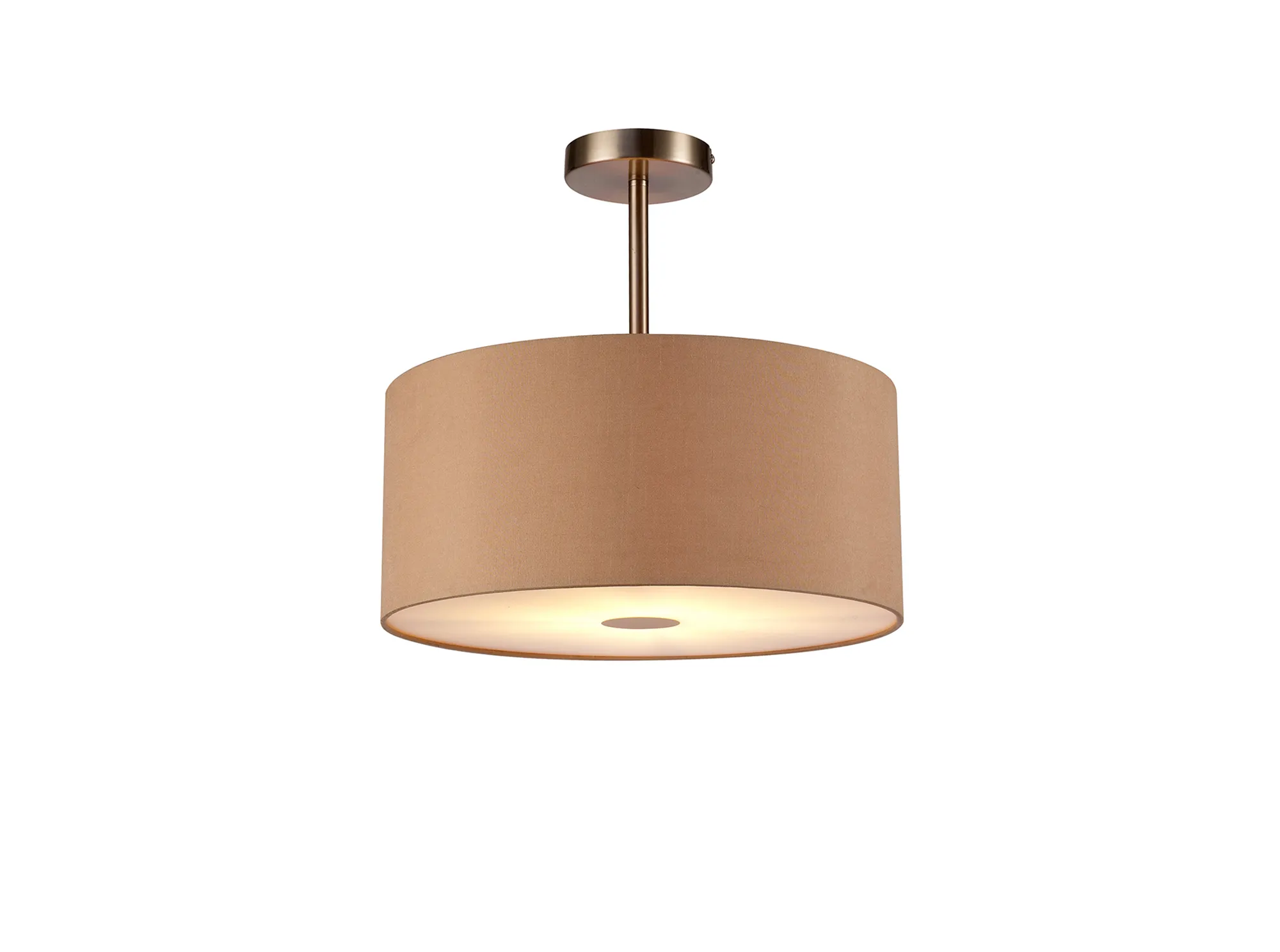 DK0260 Baymont SN AG Deco Baymont 40cm Semi Flush 1 Light Satin Nickel ...