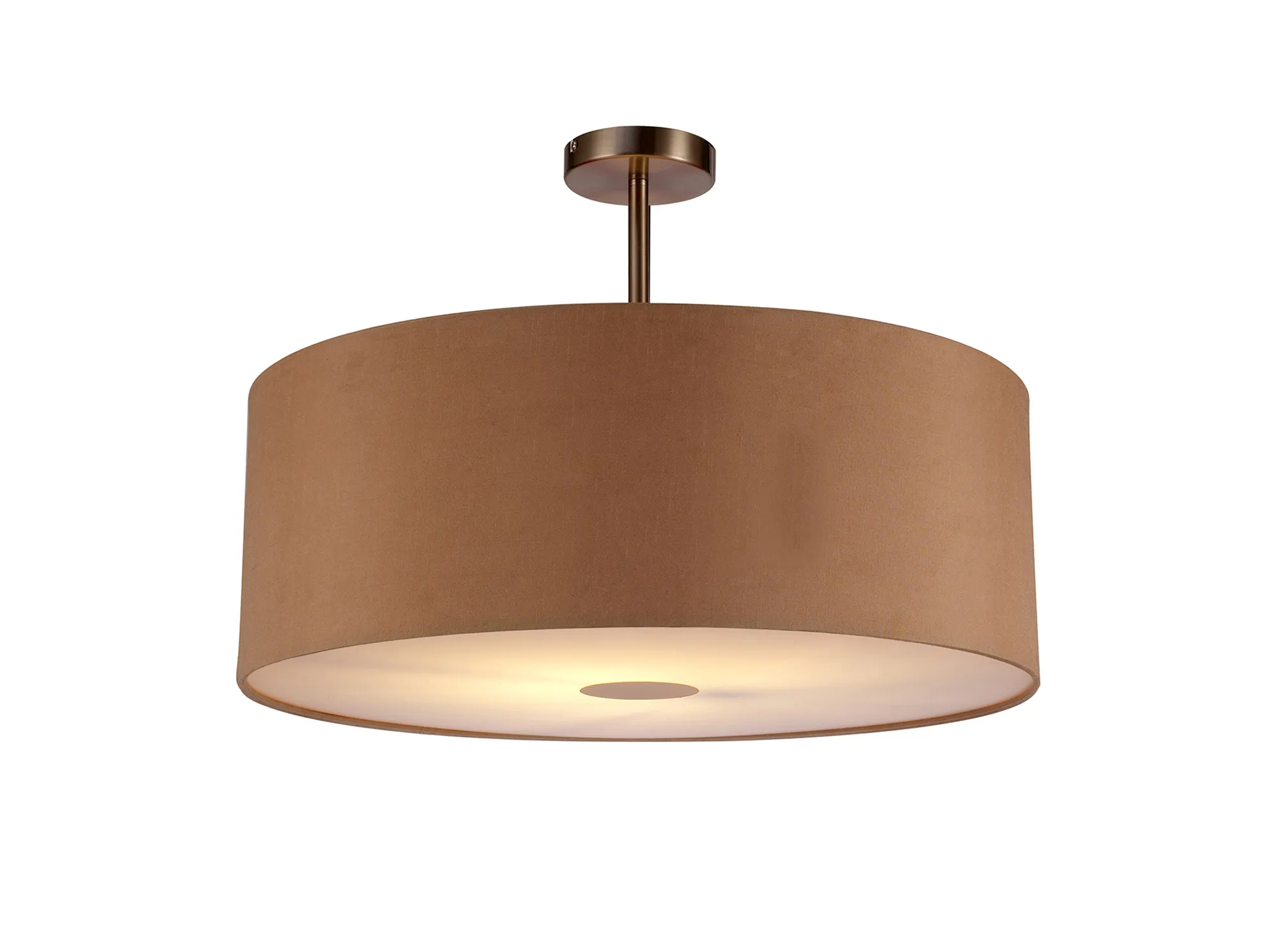 DK0276 Baymont SN AG Deco Baymont 60cm Semi Flush 1 Light Satin Nickel ...
