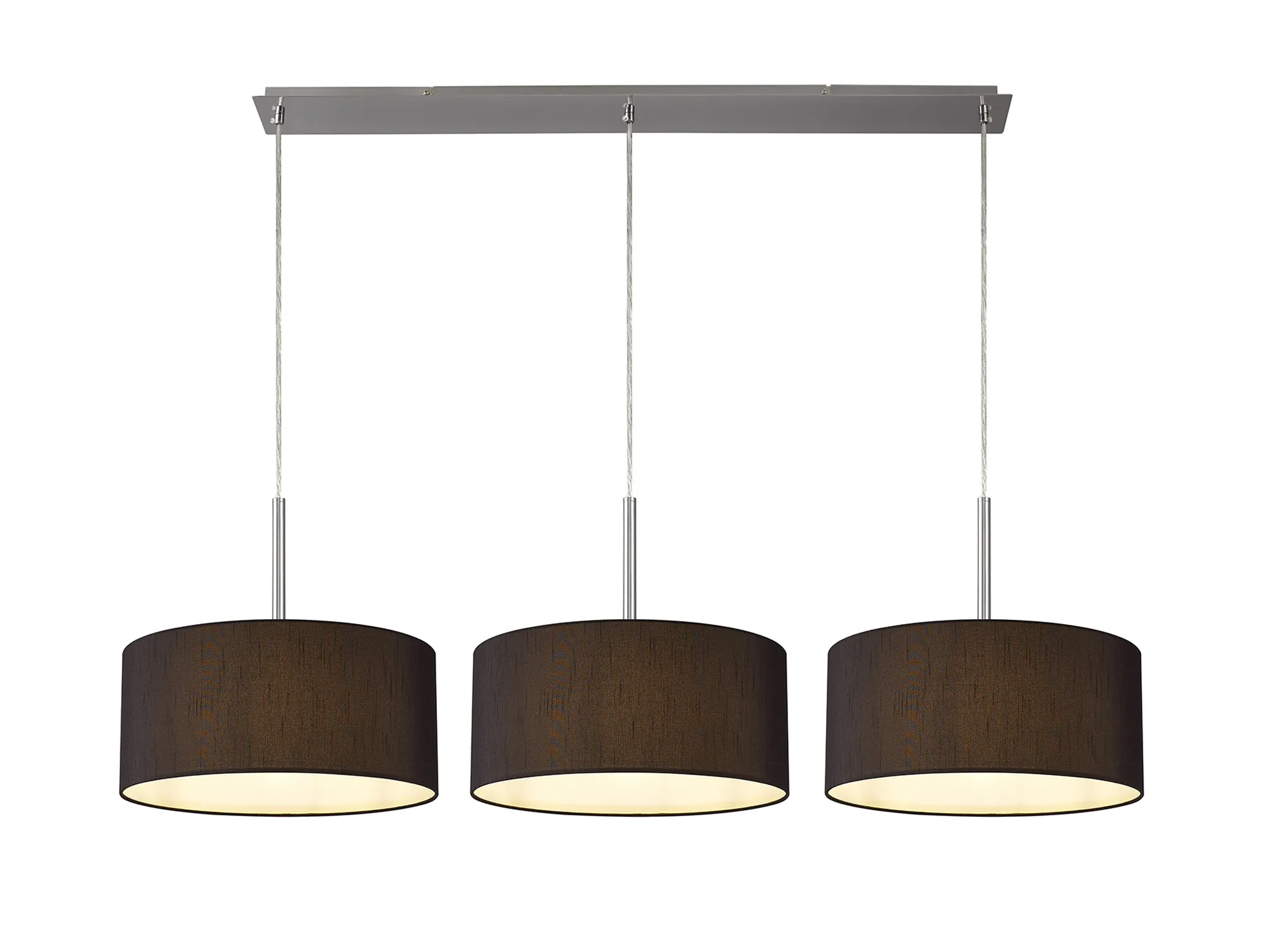 DK0599 Baymont SN BL Deco Baymont 40cm Shade 3 Light Pendant Satin ...