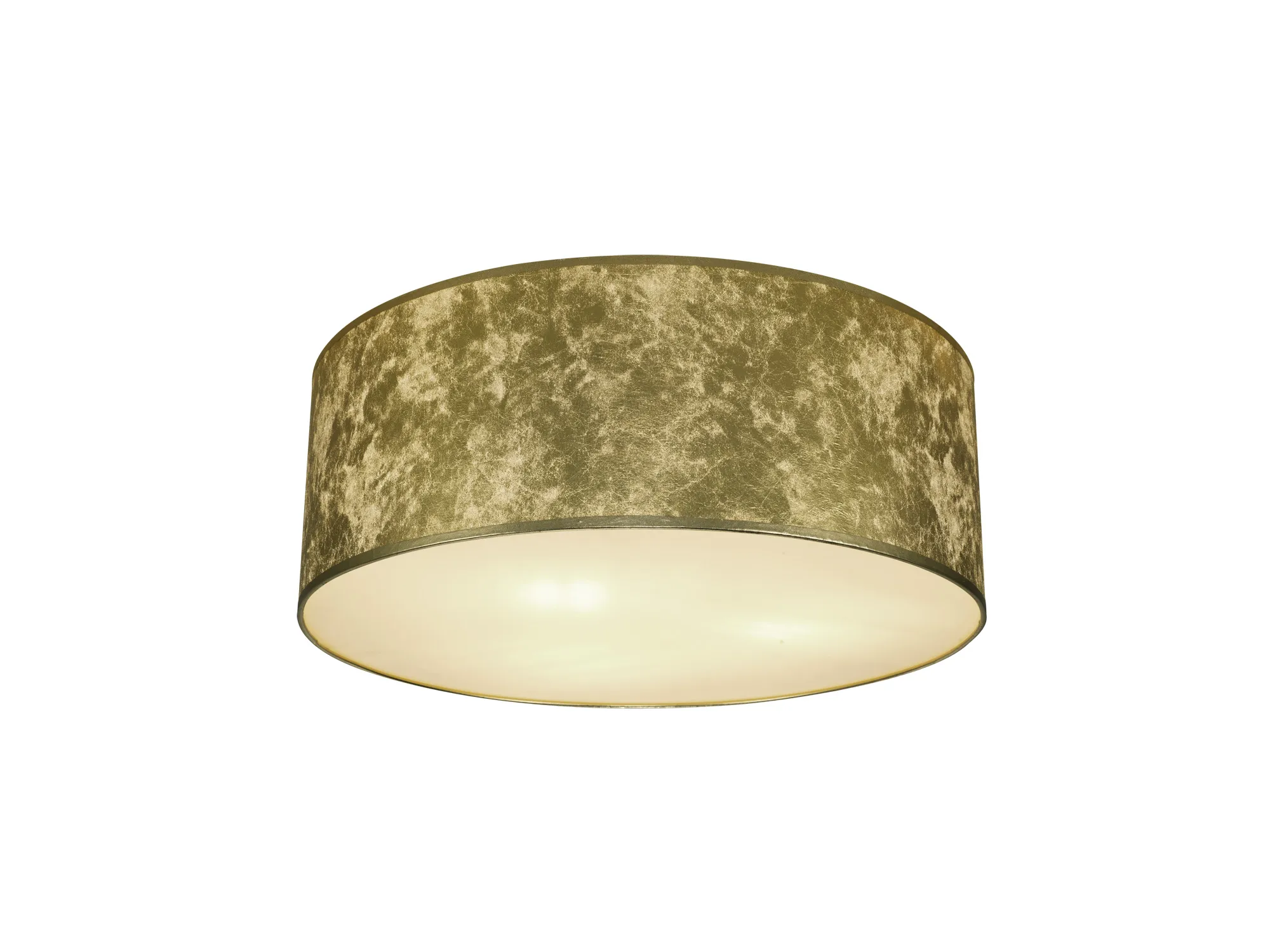 DK0629 Baymont WH GL Deco Baymont 60cm Flush 3 Light Gold Leaf, Frosted ...