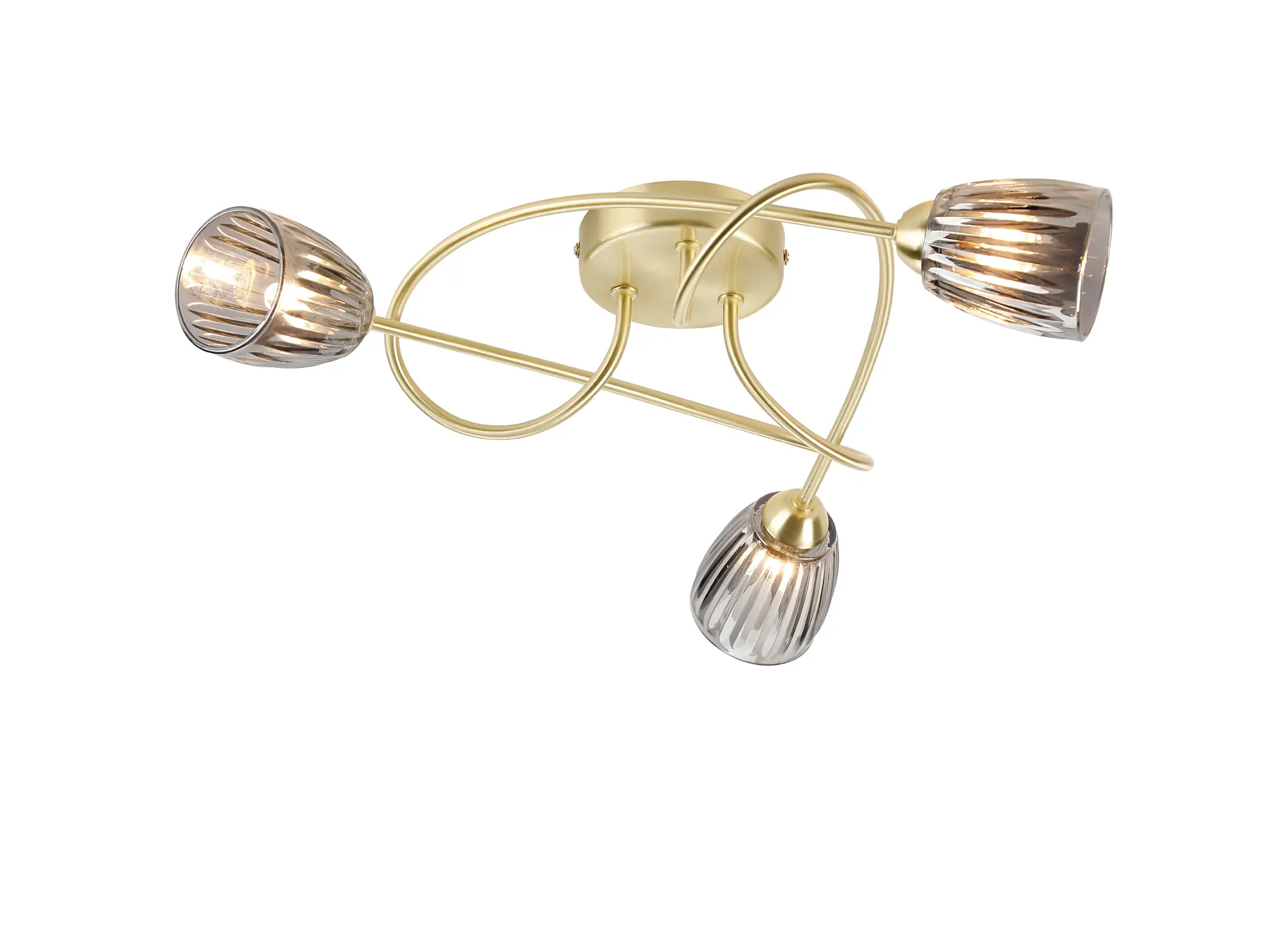D0849BR Connie Deco Connie Ceiling 3 Light Satin Brass - Inspired ...