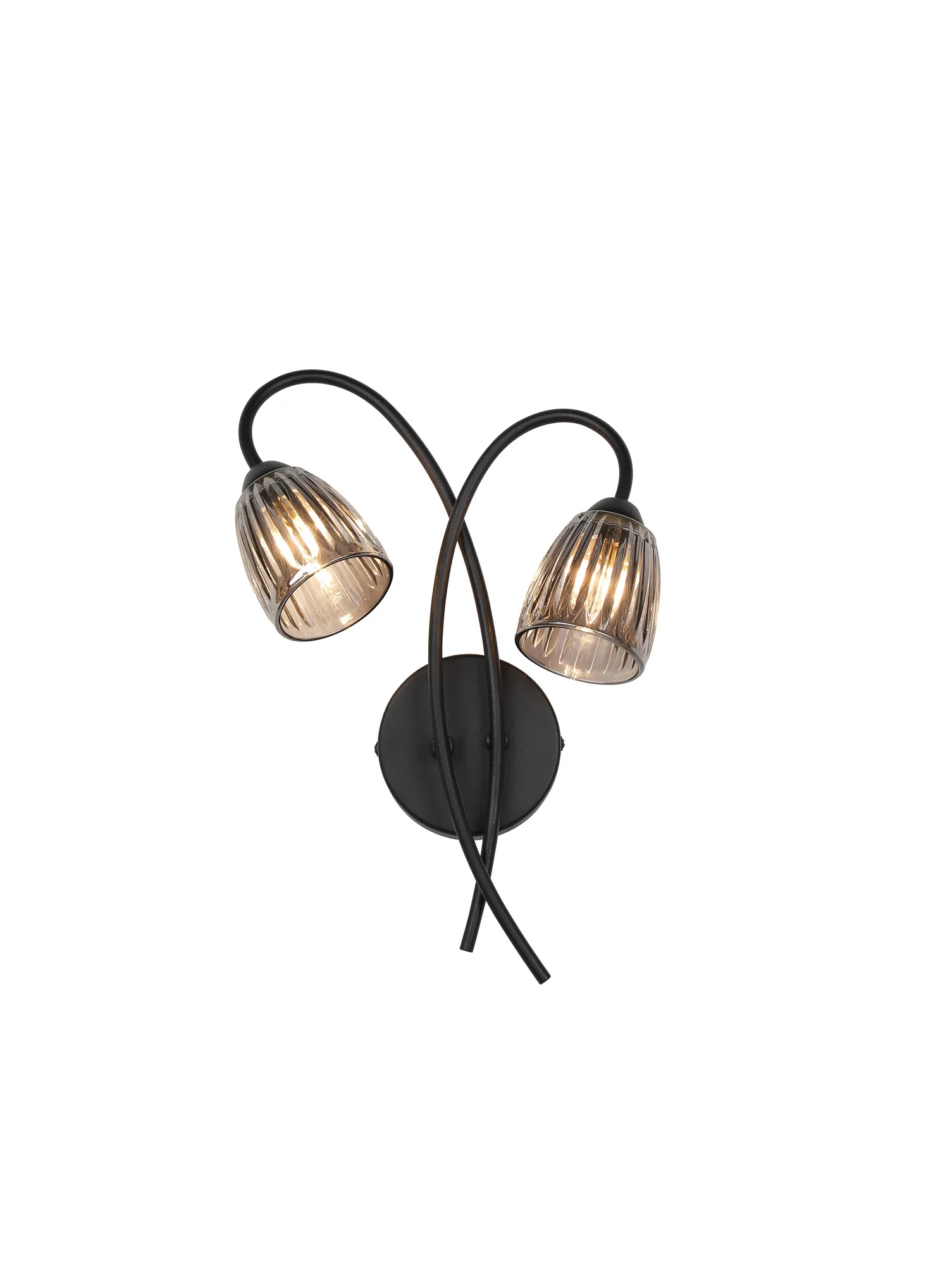 D0850BL Connie Deco Connie Wall Light 2 Light Satin Black - Inspired ...
