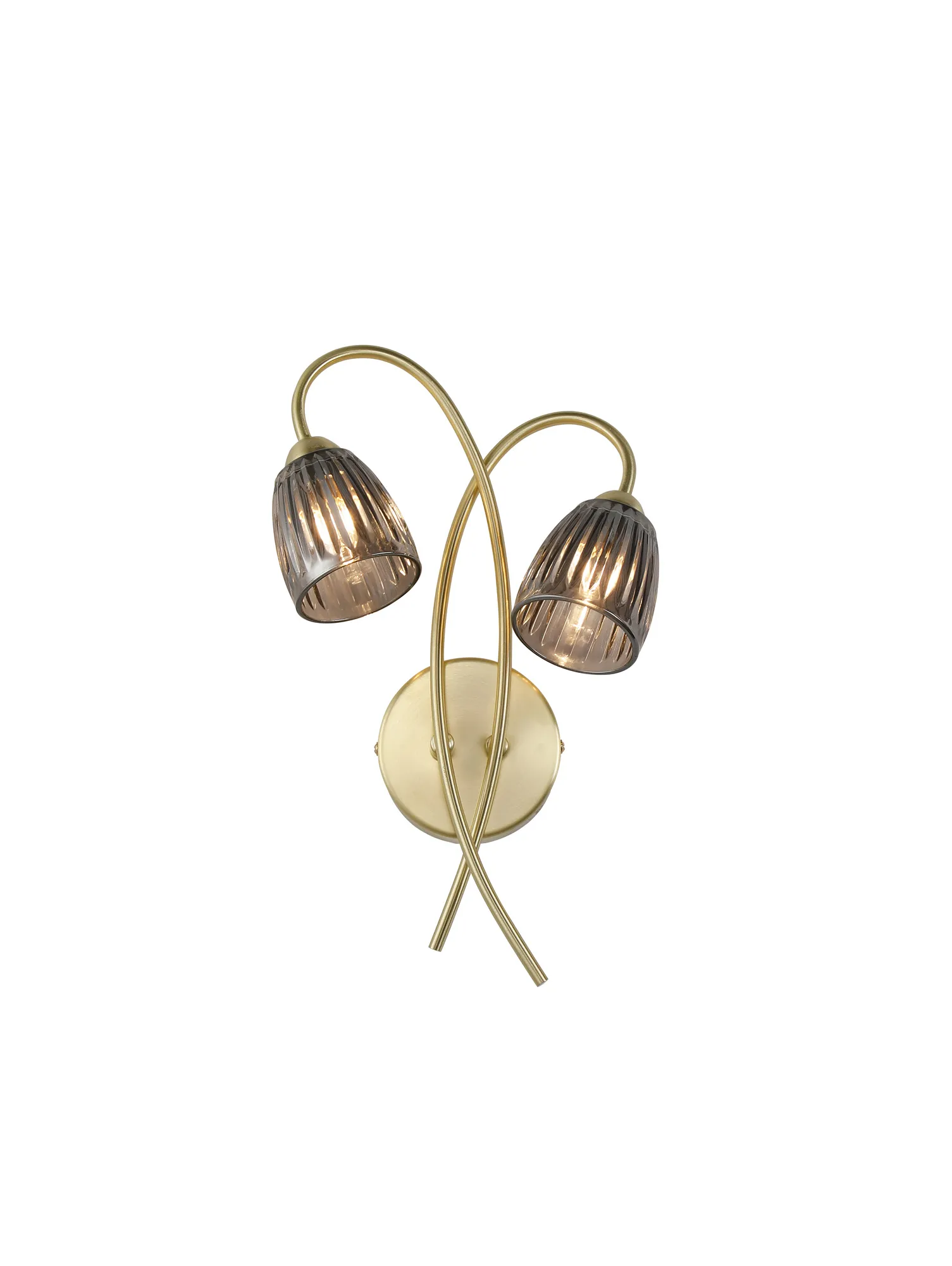 D0850BR Connie Deco Connie Wall Light 2 Light Satin Brass - Inspired ...
