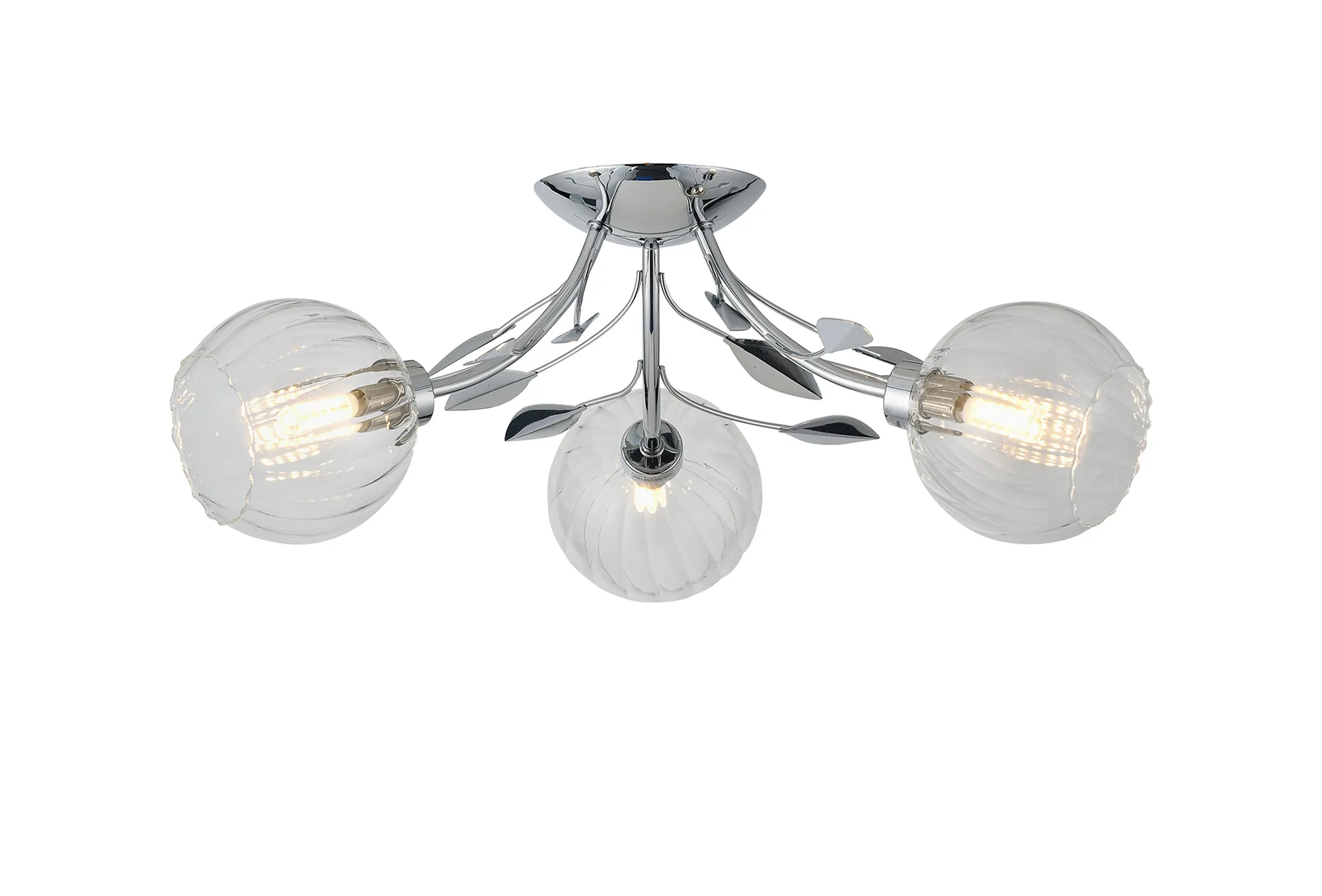 D0841CH Elm Deco Elm Semi Ceiling 3 Light Polished Chrome - Inspired ...