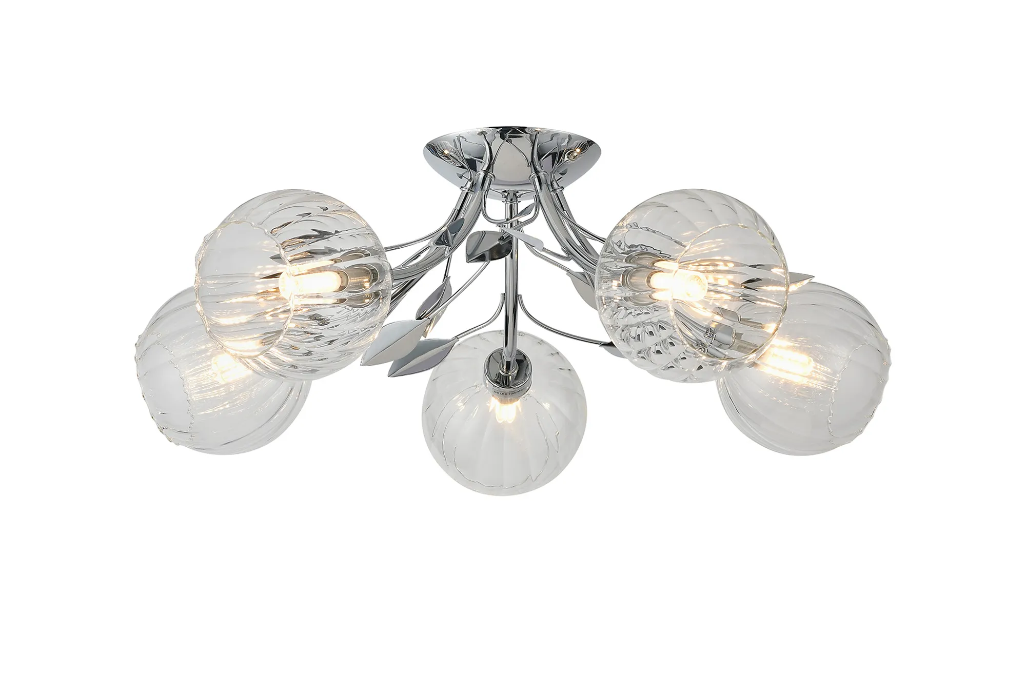 D0842CH Elm Deco Elm Semi Ceiling 5 Light Polished Chrome - Inspired ...