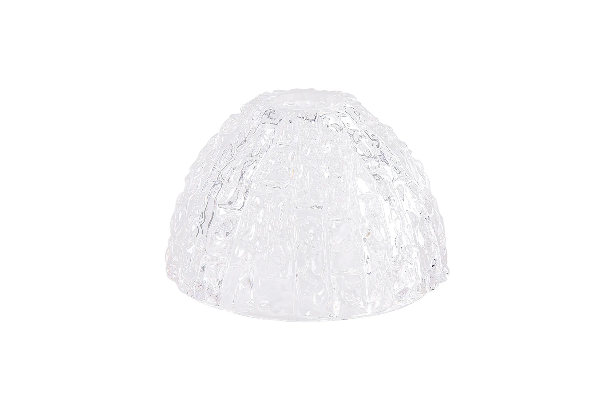 D0615 Gilda Deco Gilda Bowl 18.5cm Ice Cube Effect Glass Shade Clear ...