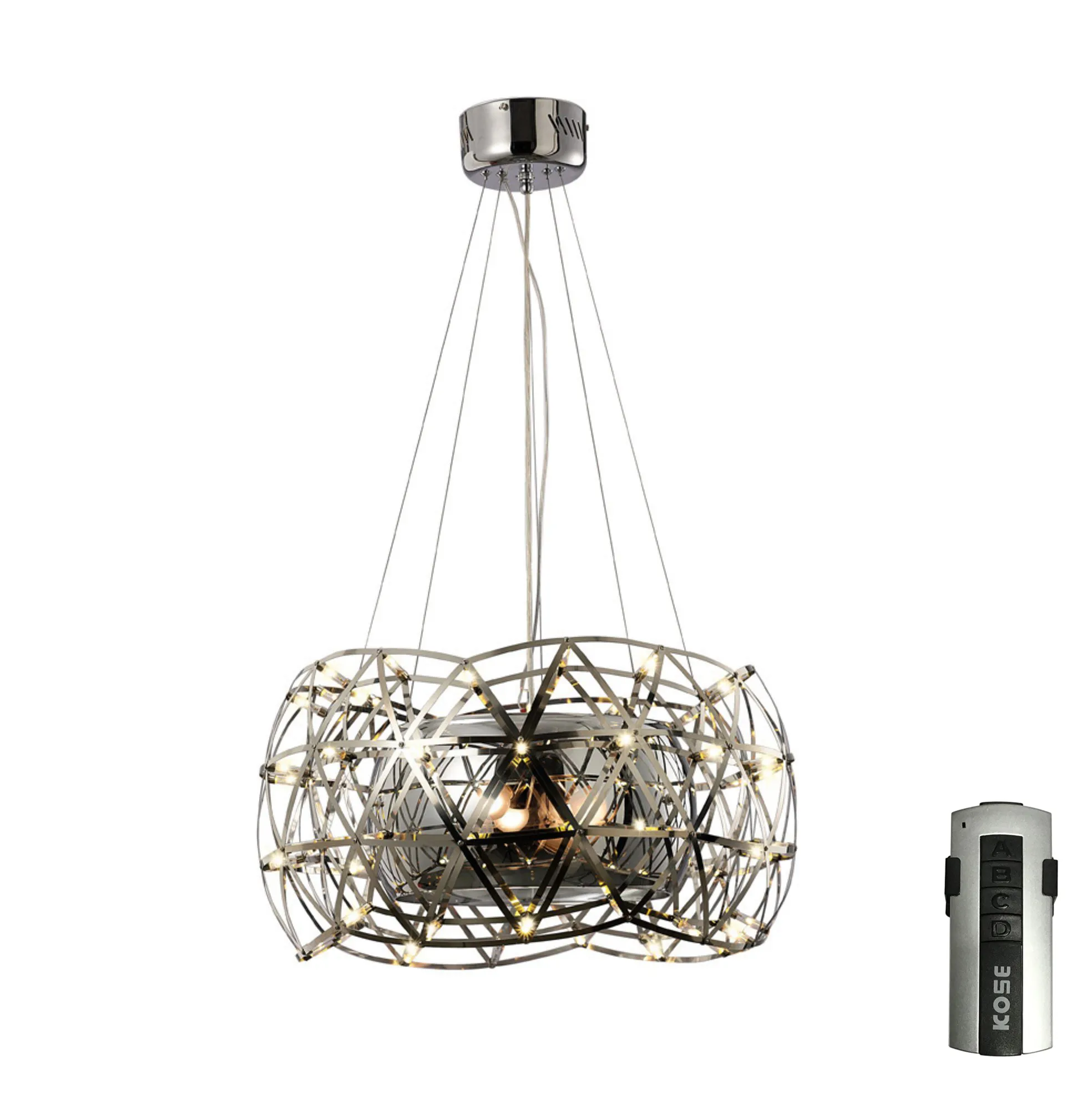 IL30791 Atria Diyas Atria Glass Pendant 3 Light - Inspired Lighting Ltd.
