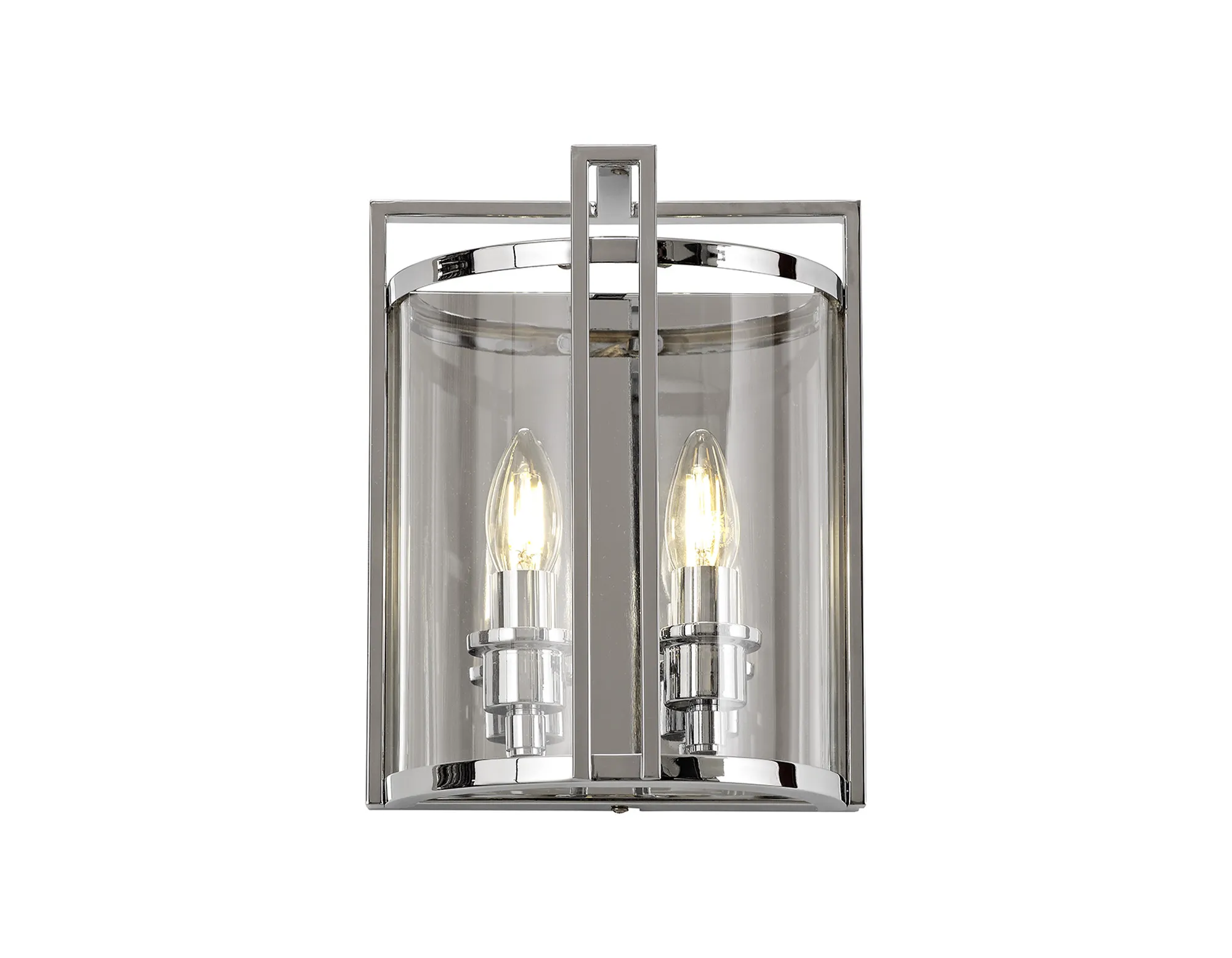 IL31086 Eaton Polished Chrome Diyas Eaton Wall Lamp 2 Light Polished ...