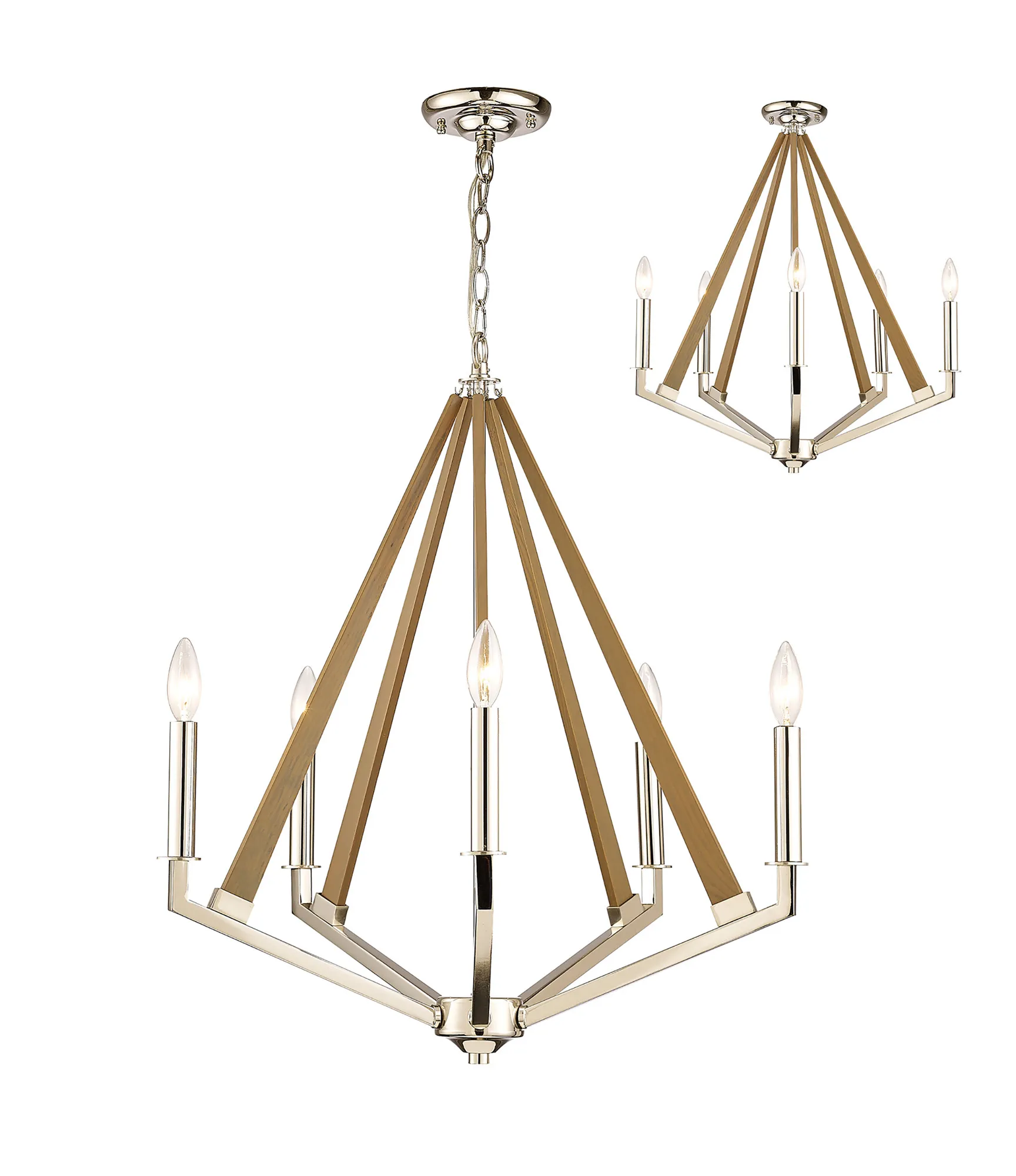 IL31682 Hilton Diyas Hilton Pendant 5 Light - Inspired Lighting Ltd.