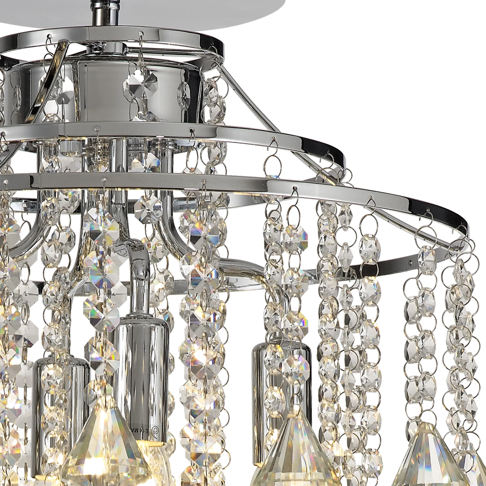 IL30770 Inina Polished Chrome Diyas Inina Crystal Ceiling 4 Light ...