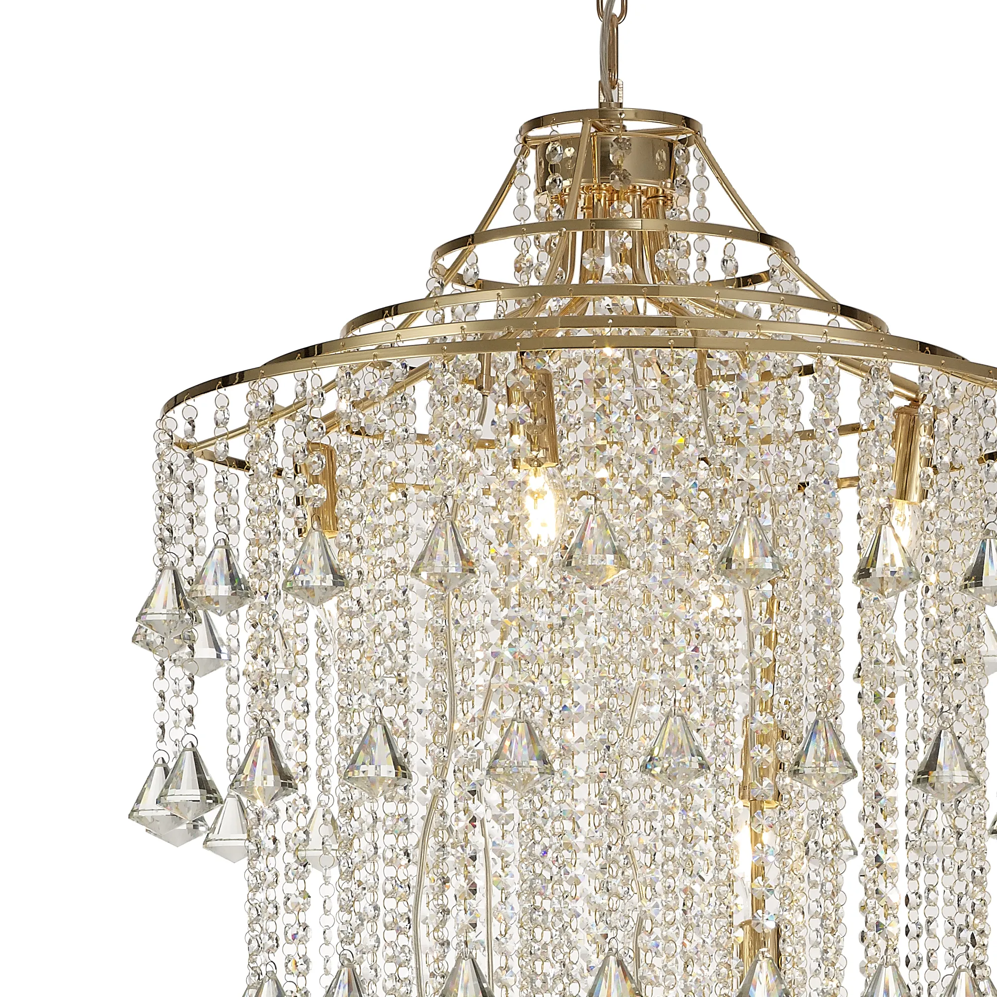 IL32775 Inina French Gold Diyas Inina Crystal Chandelier 9 Light (17kg ...