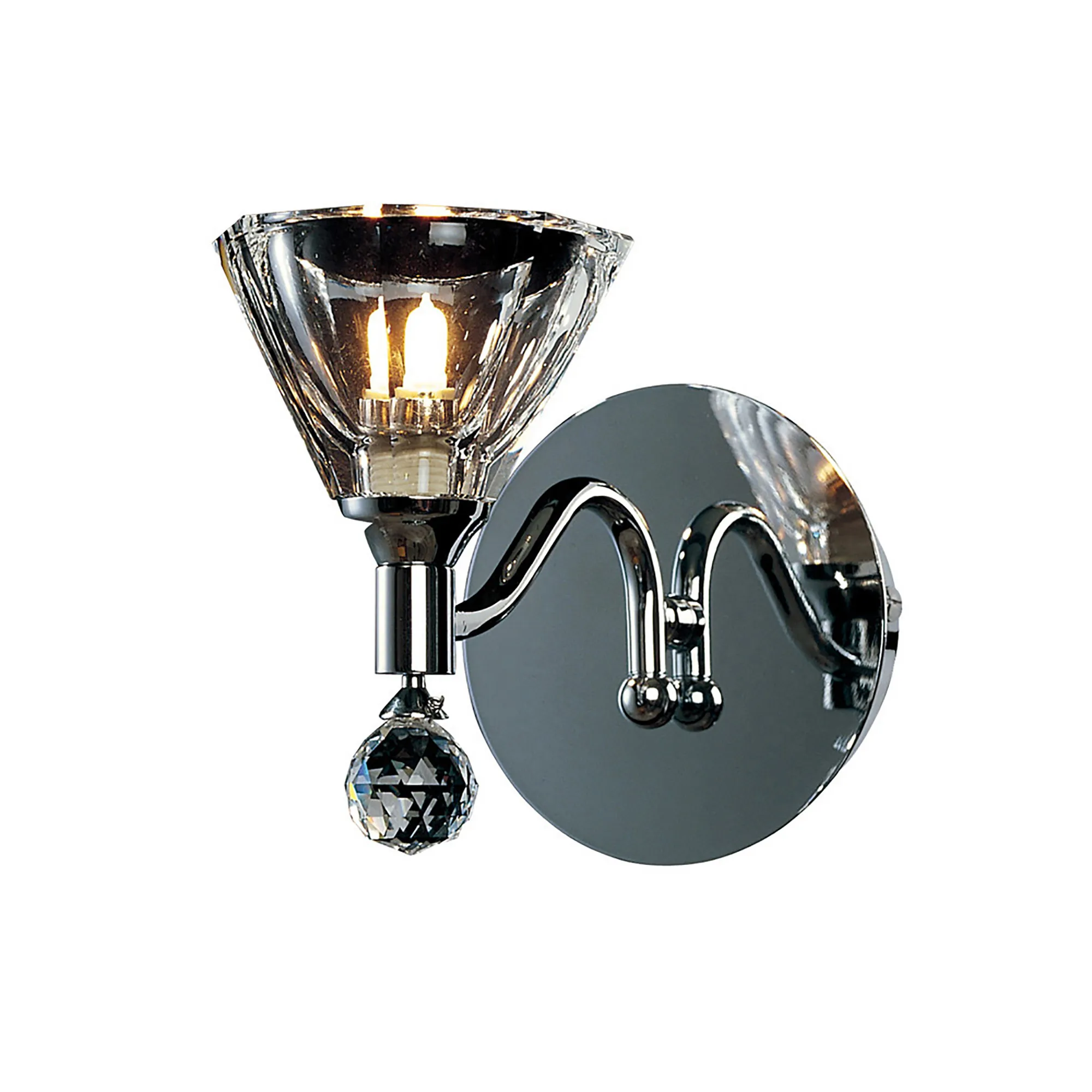 IL50341 Neptune Diyas Neptune Crystal Wall Lamp 1 Light - Inspired ...