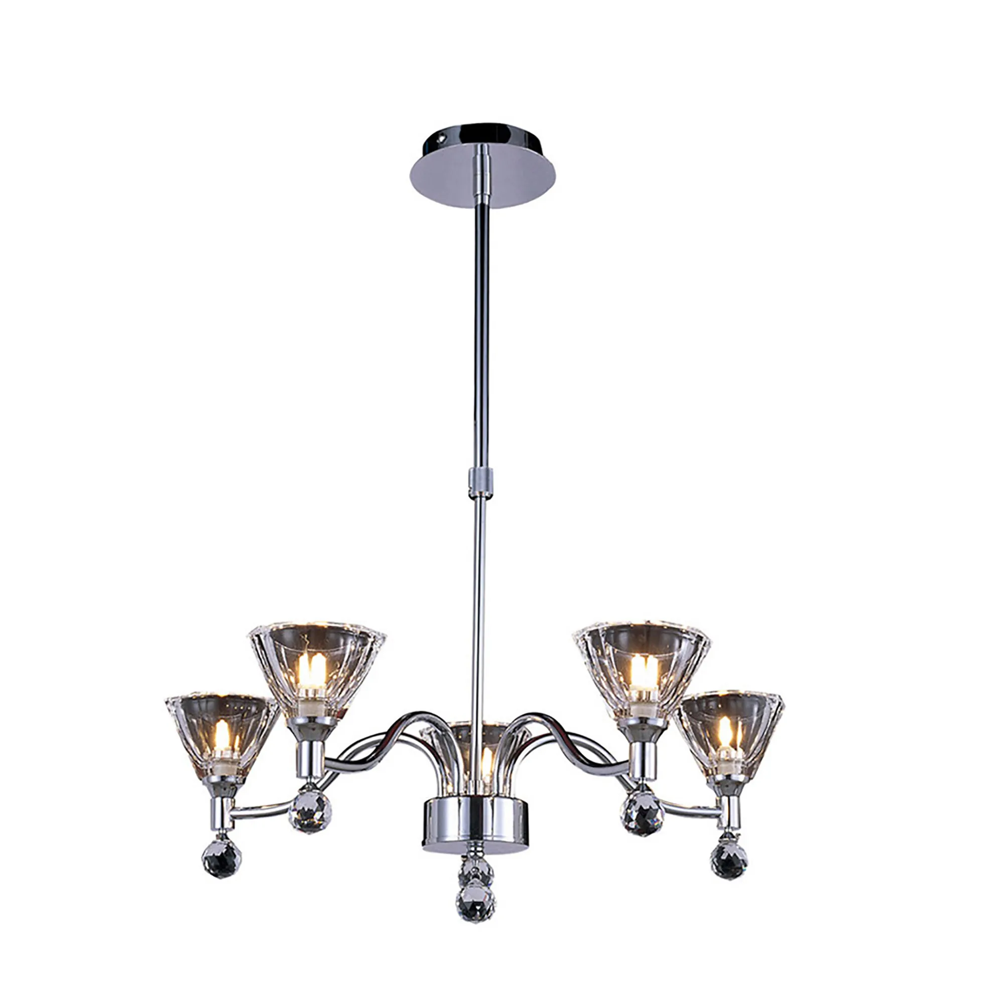 IL50345 Neptune Diyas Neptune Crystal Pendant 5 Light - Inspired ...
