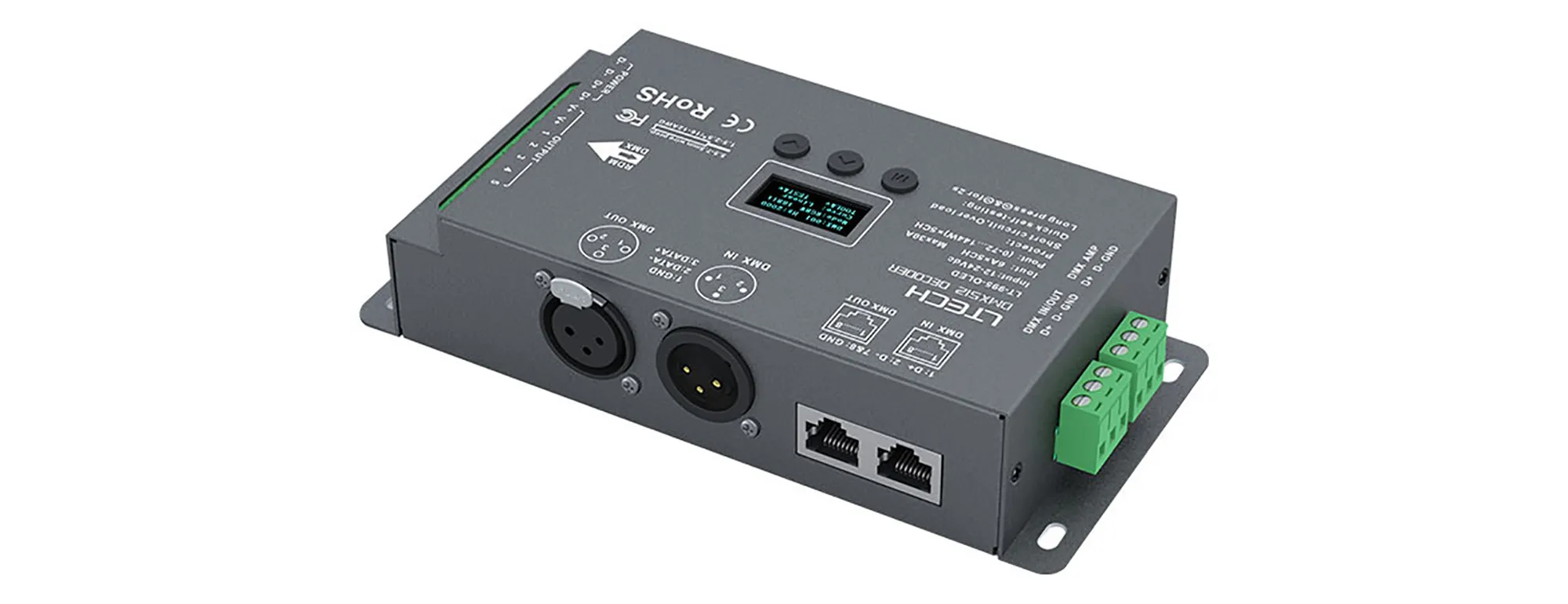 995-OLED DMX LTECH CV DMX Decoder 12-24VDC - Inspired Lighting Ltd.