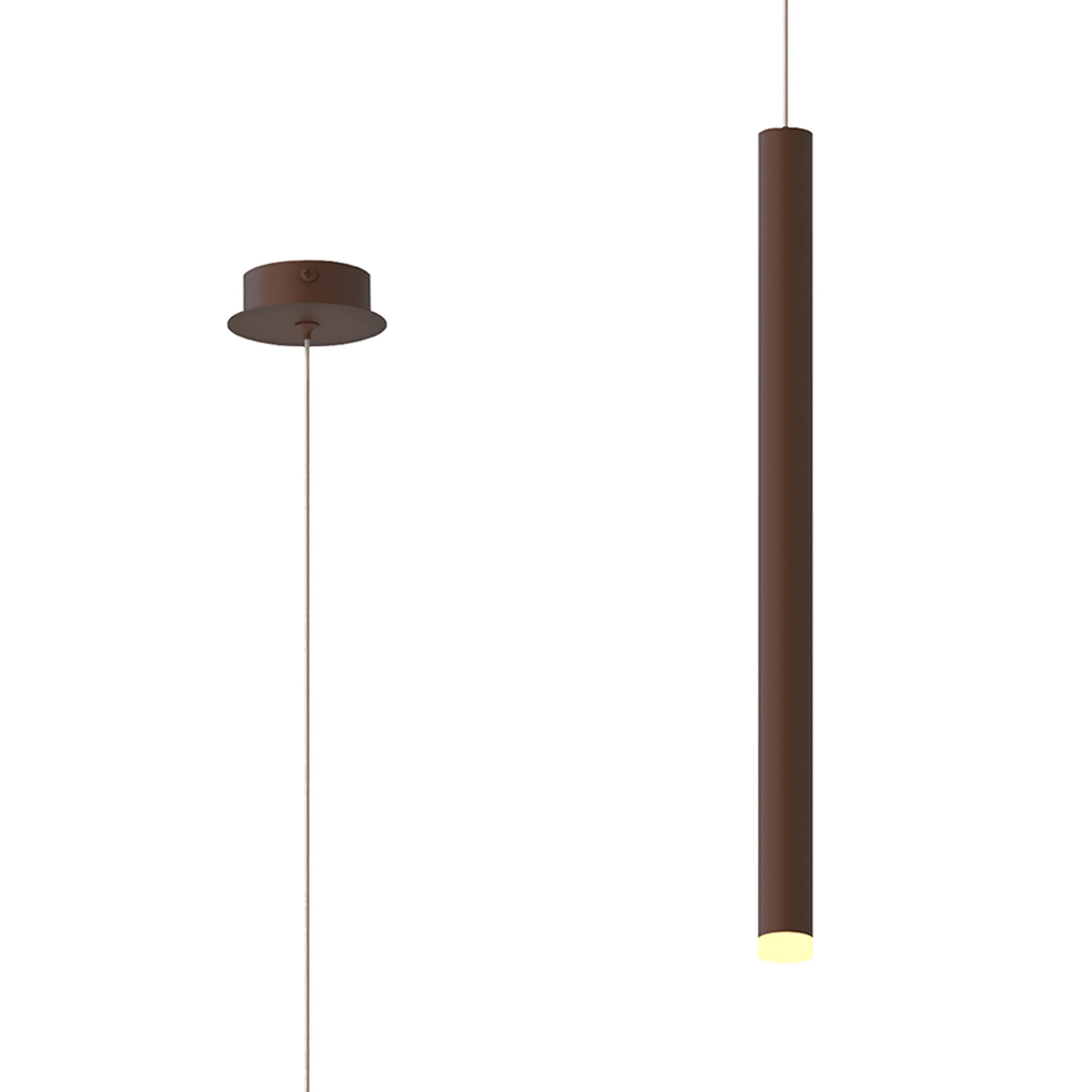 M8081 Cala Mantra Cala 1 Light 2.55m Pendant 6W LED Rust Brown ...