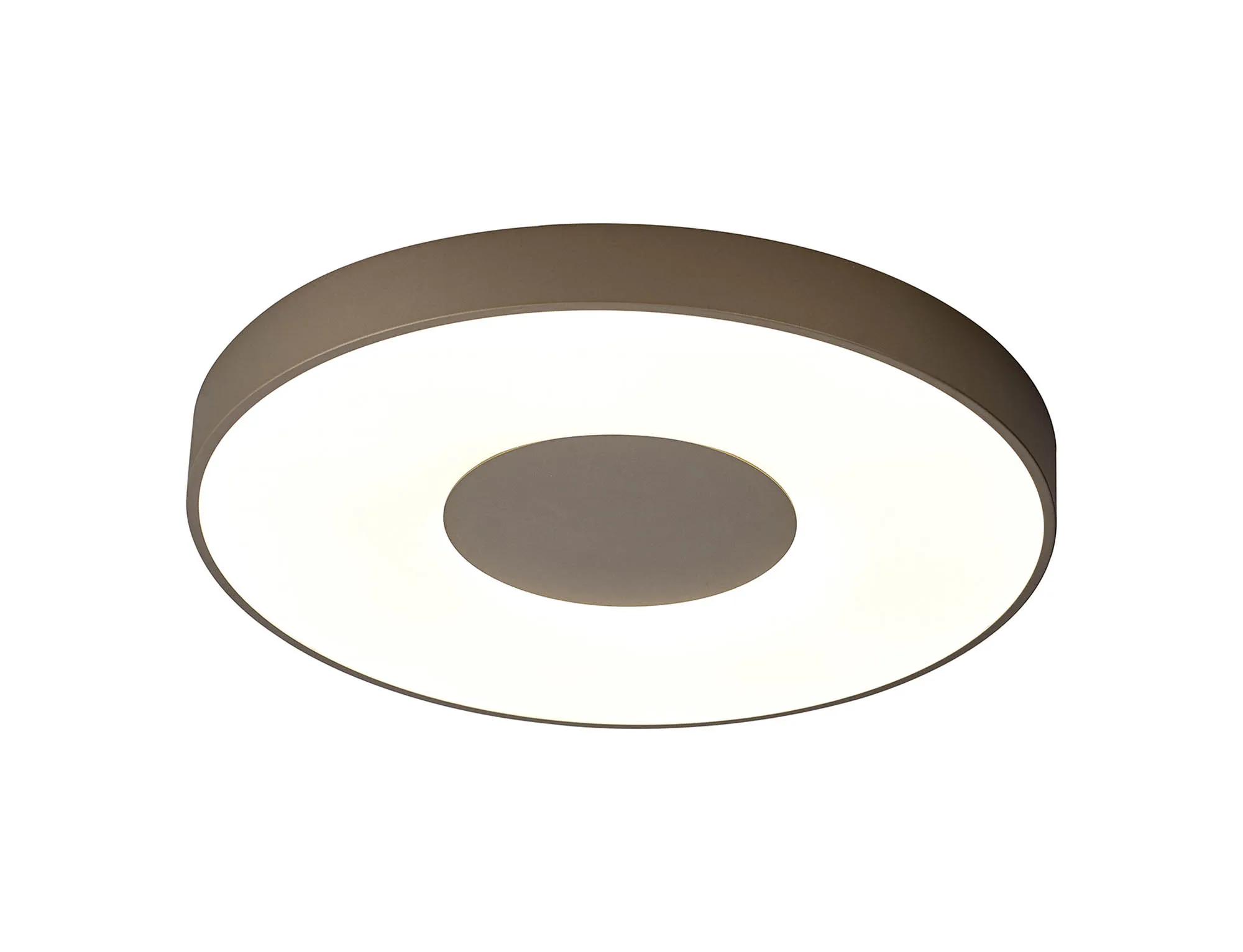 M7690 Coin Round Mantra Coin 100W LED Round Flush Ceiling Sand Brown ...