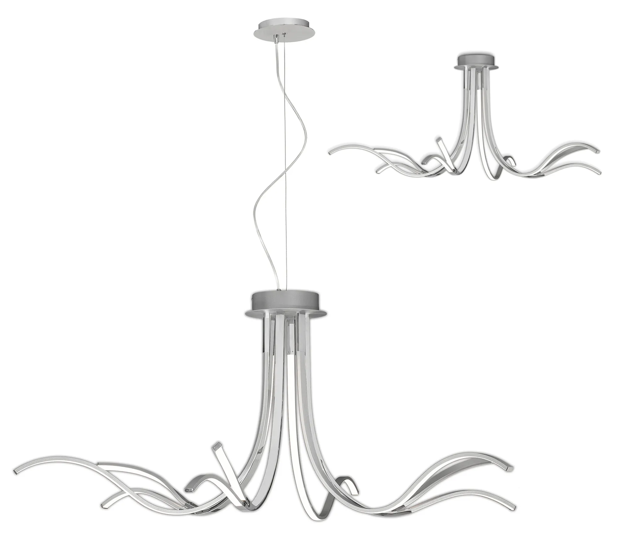 M6106 Corinto Mantra Corinto Ceiling 80W LED Dimmable Silver - Inspired ...