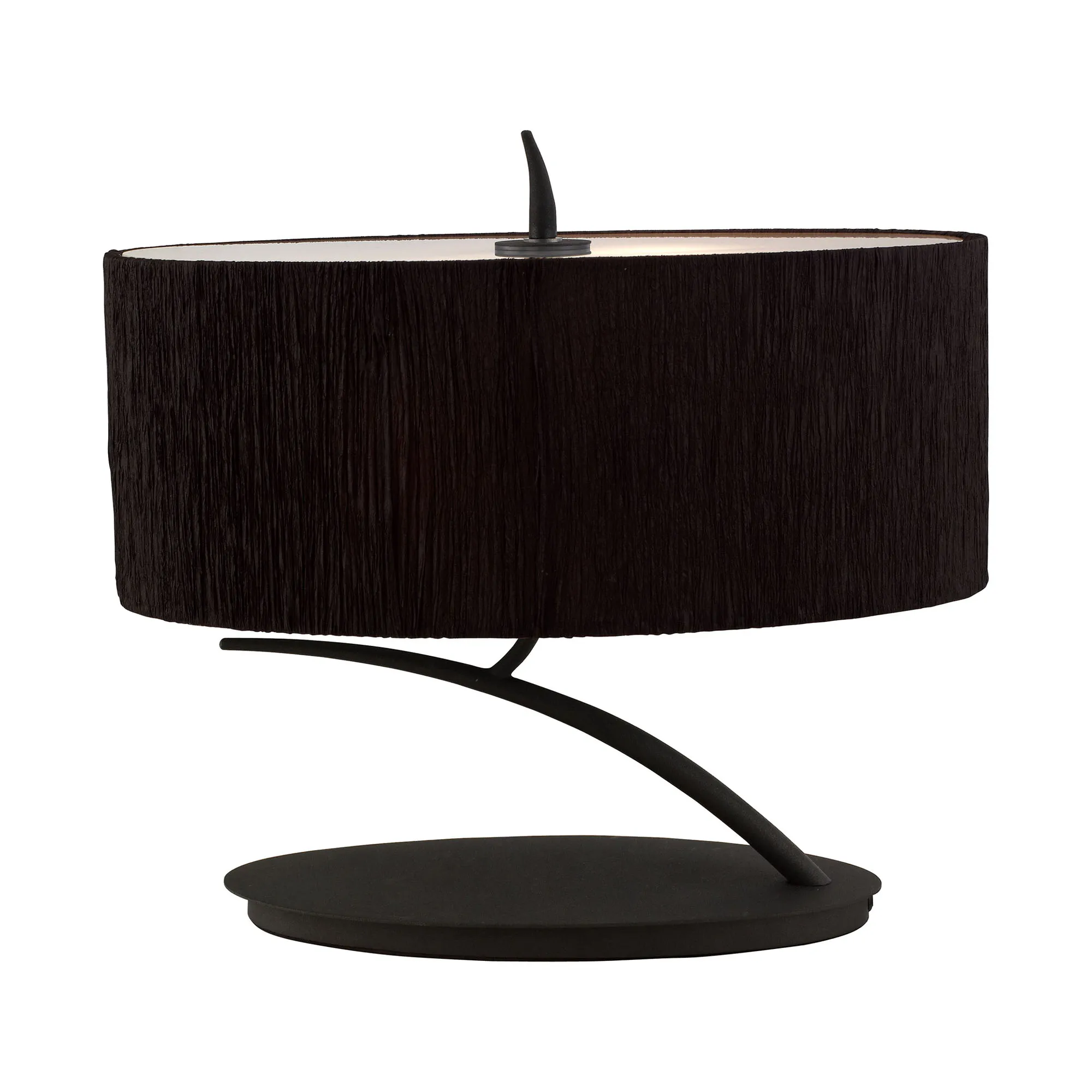 M1158/BS Eve Anthracite-Black Mantra Eve 36cm 2 Light Table Lamp ...
