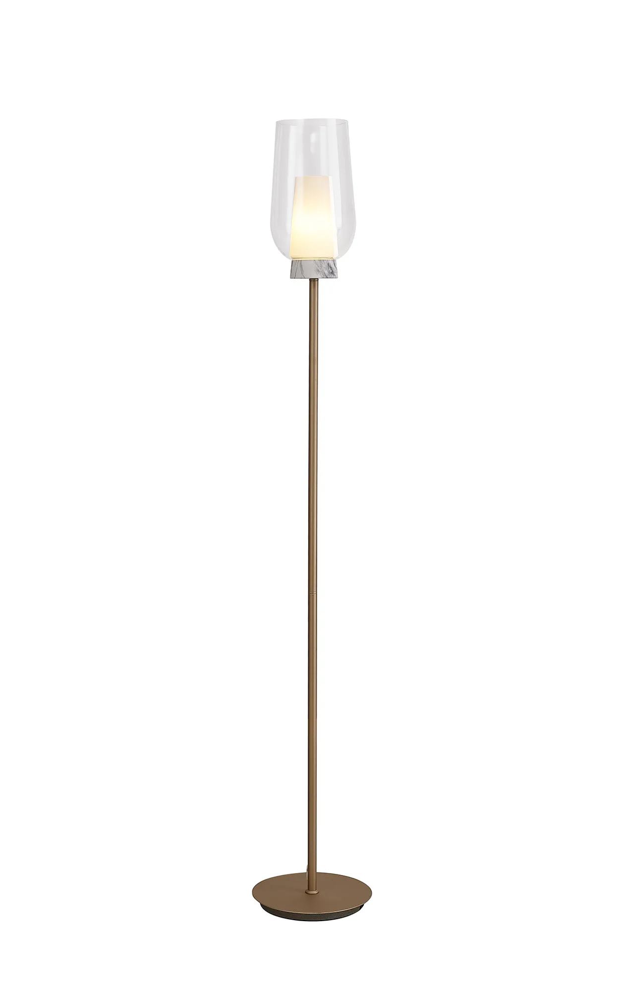M8402 Nora Gold Mantra Nora Floor Lamp 1 Light E27 Gold/White ...
