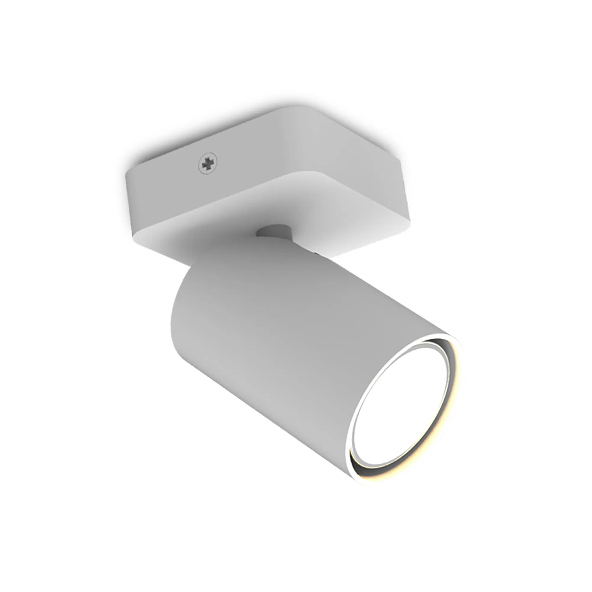 M6283 Sal Matt White Mantra Fusion Sal 1 Light Spotlight GU10 Matt ...