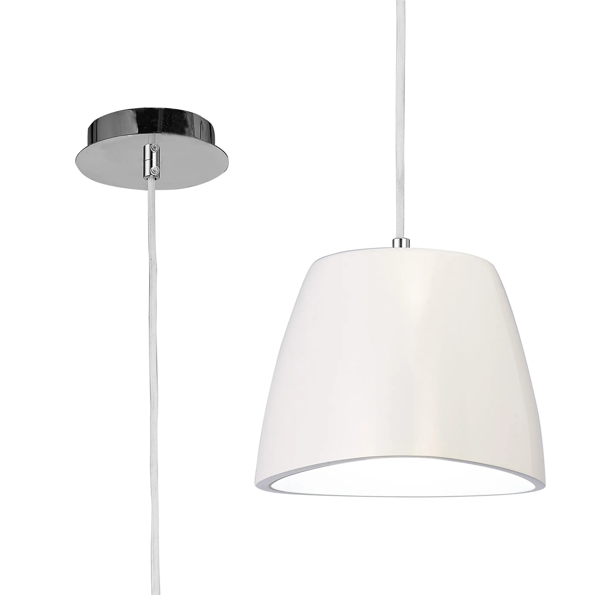 M4823 Triangle Mantra Triangle Pendant 1 Light Gloss White - Inspired ...