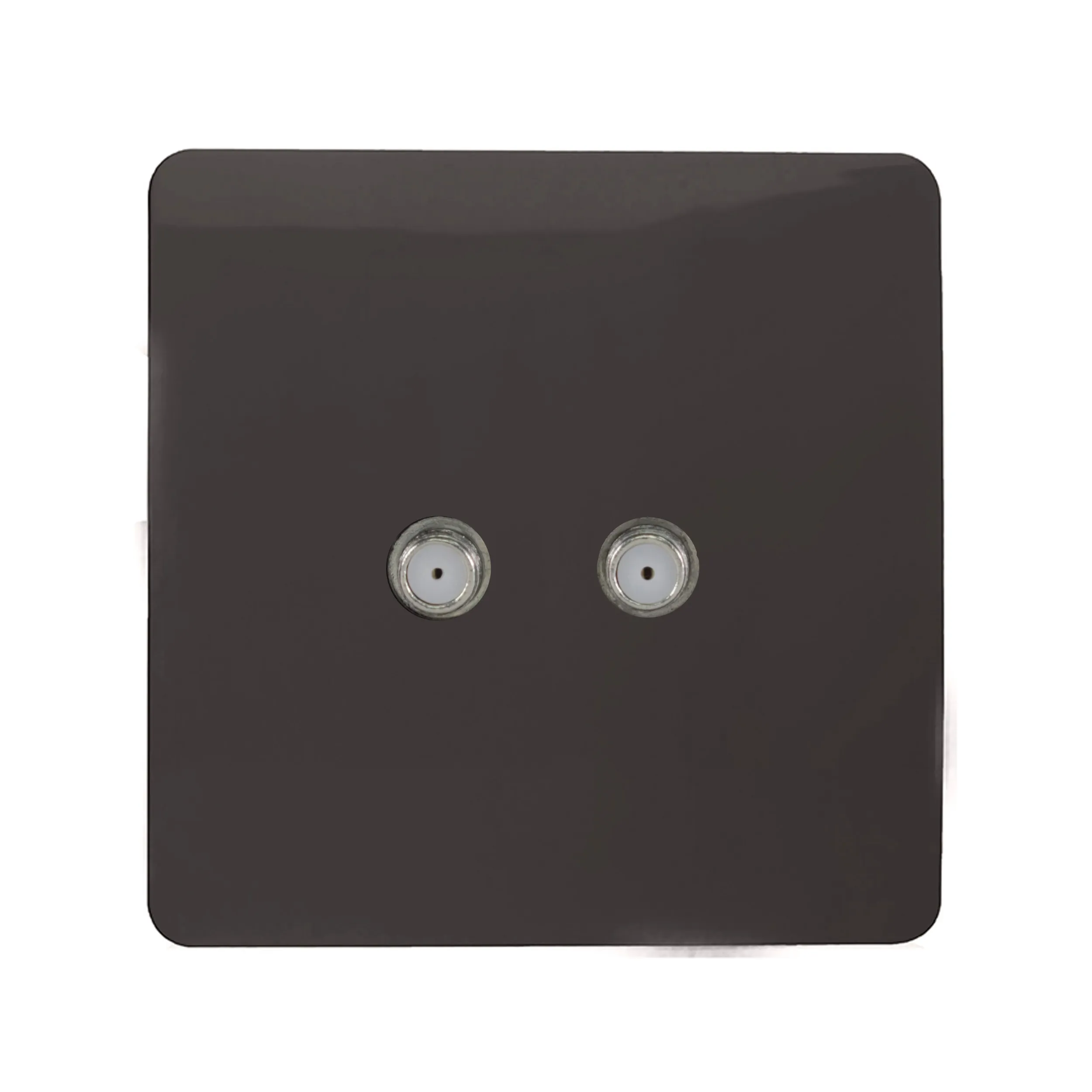 ART-2SATDB Dark Brown Trendi 2 Gang F-Type Satellite Televison Socket ...