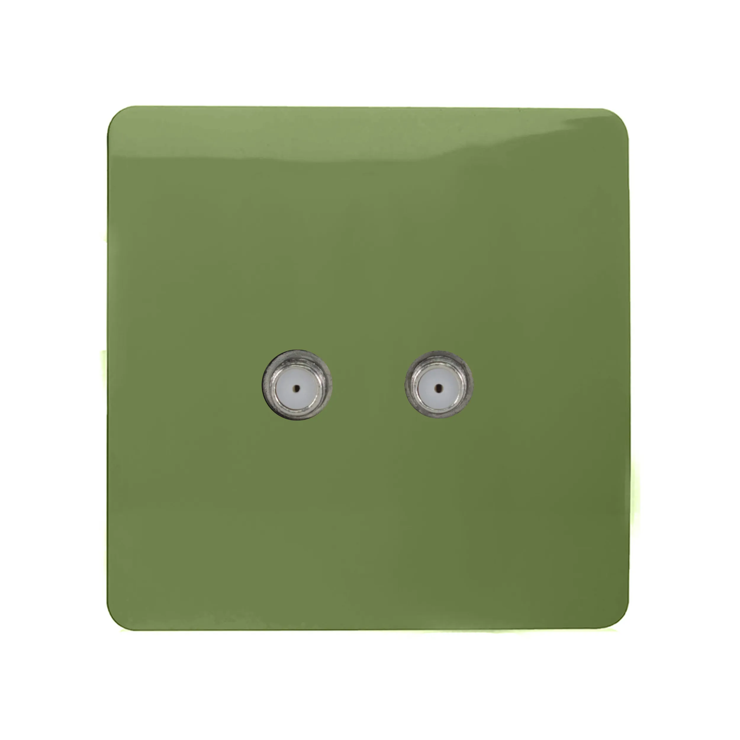 ART-2SATMG Moss Green Trendi 2 Gang F-Type Satellite Televison Socket ...