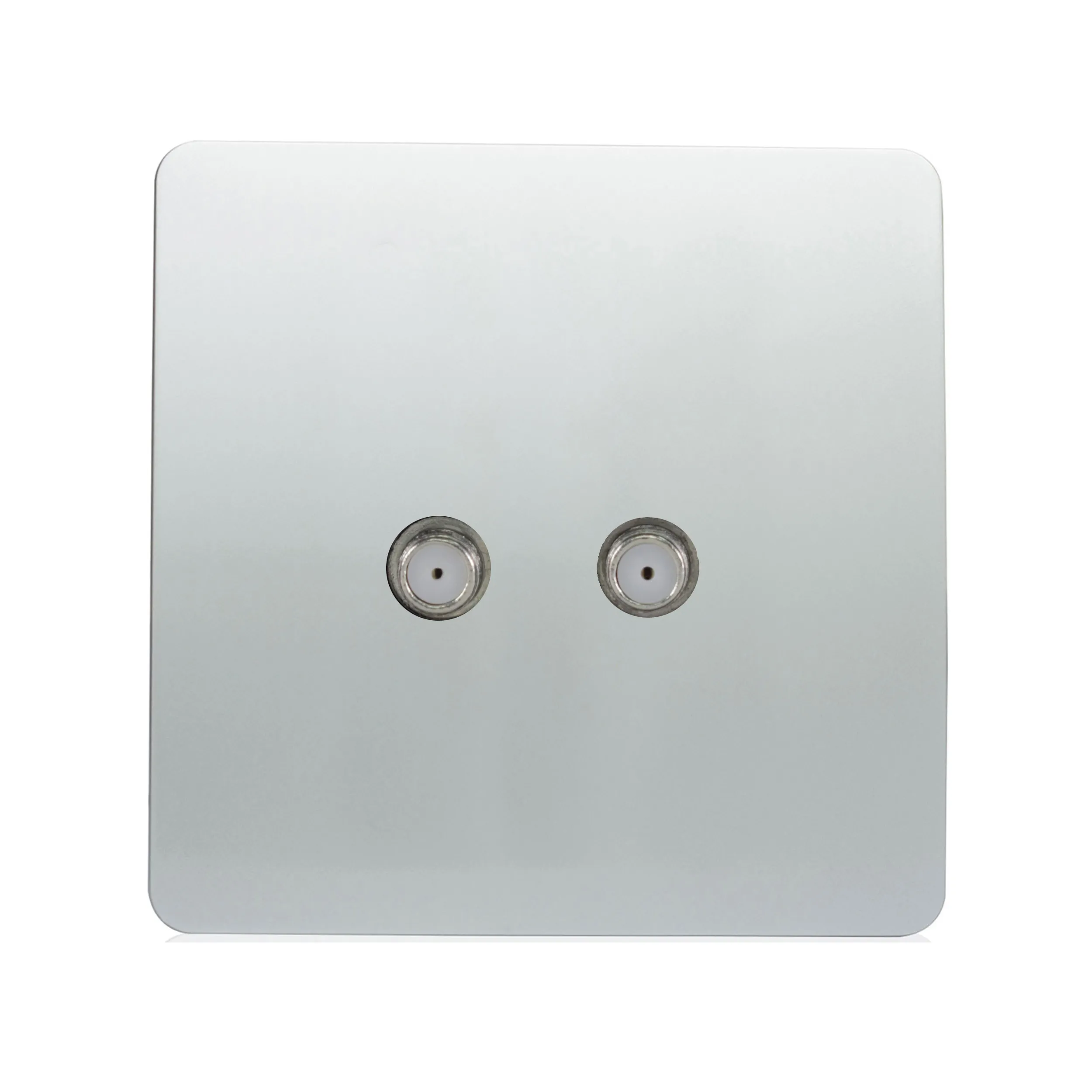 ART-2SATSI Platinum Silver Trendi 2 Gang F-Type Satellite Televison ...