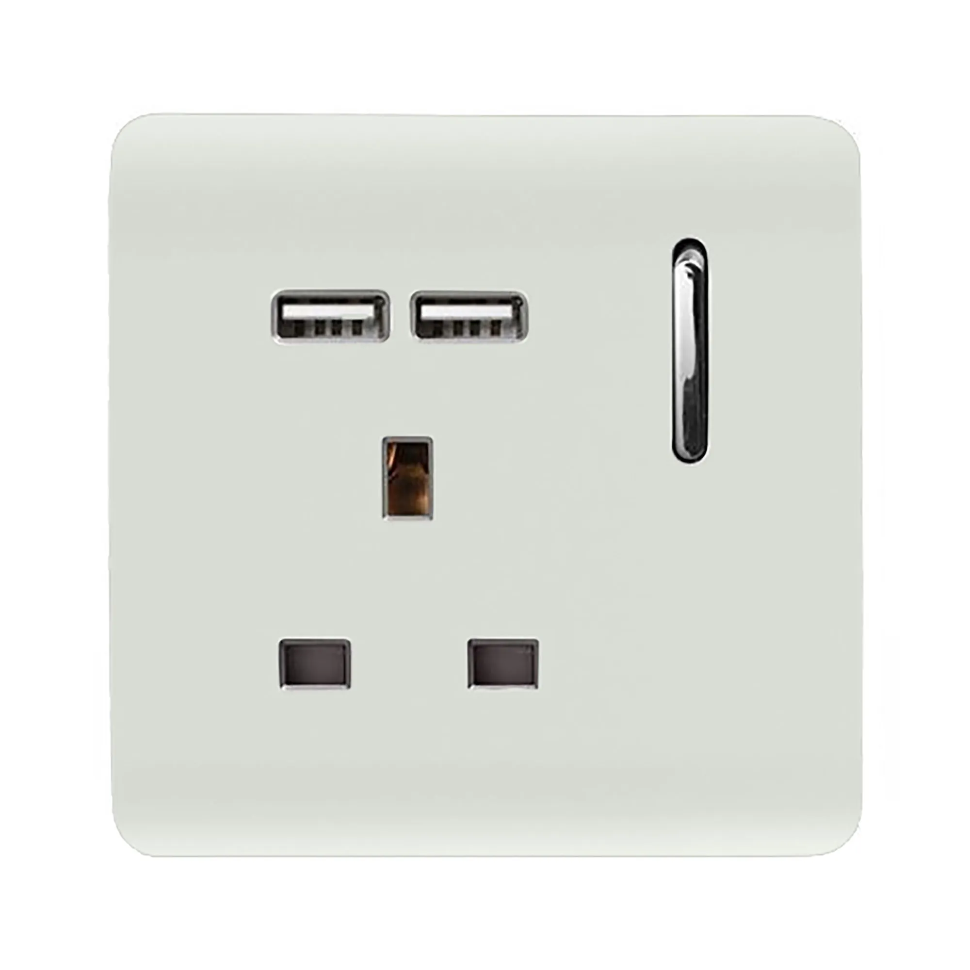 ART-SKT13USBWH Ice White Trendi 1 Gang 13Amp Switched Single Socket ...