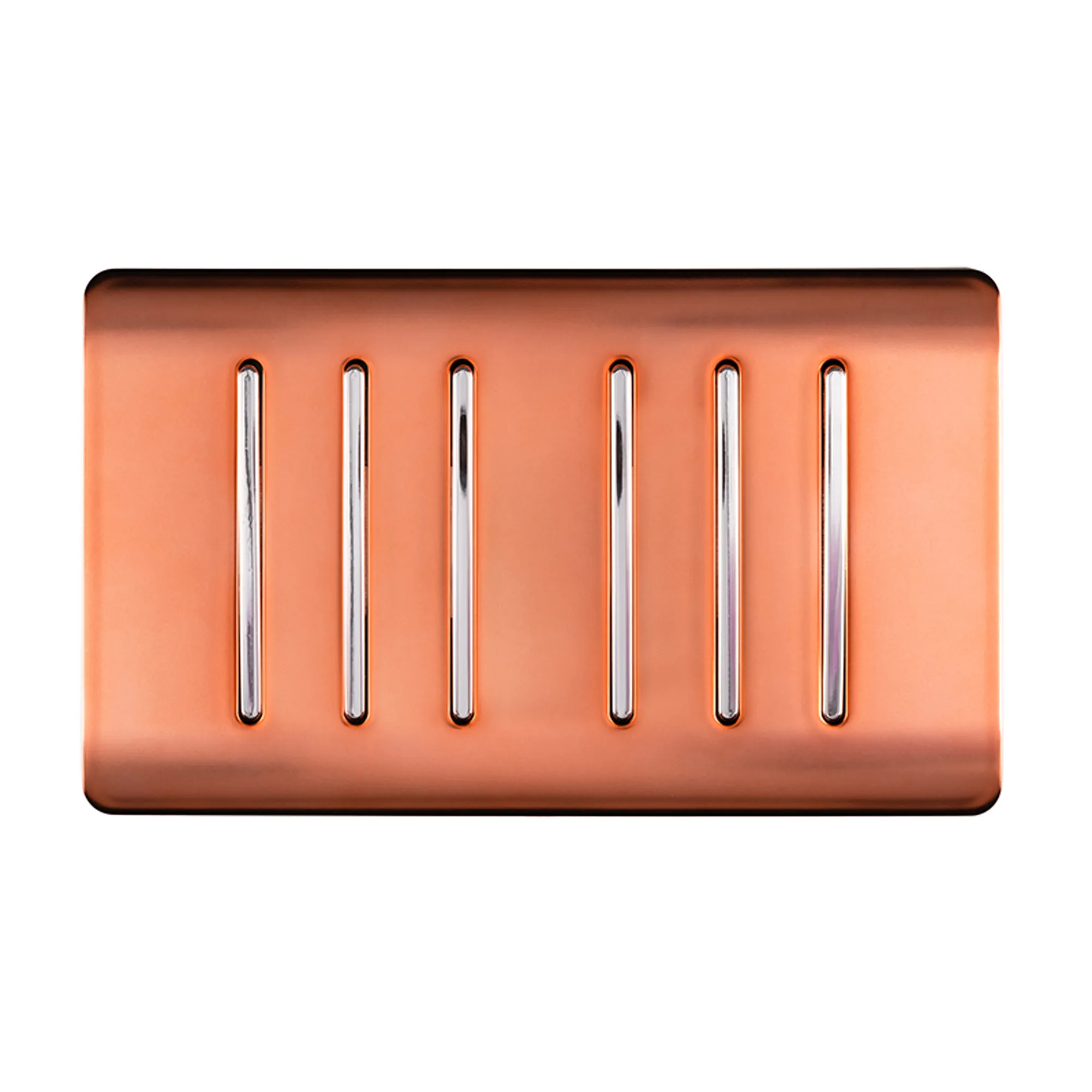 ART-SS66CPR Copper Trendi 6 Gang 2 Way Rocker Light Switch 10AX Twin ...